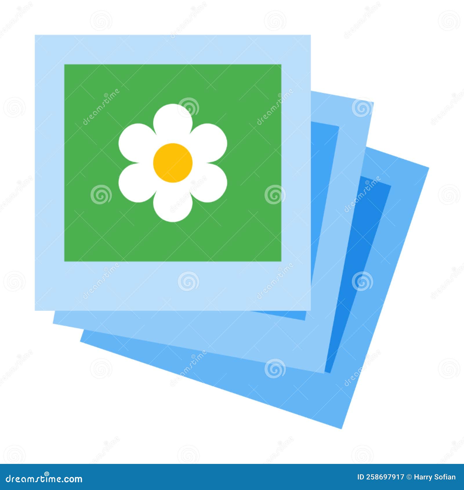 Stack of Photos Illustration. Stock Illustration - Illustration of card ...