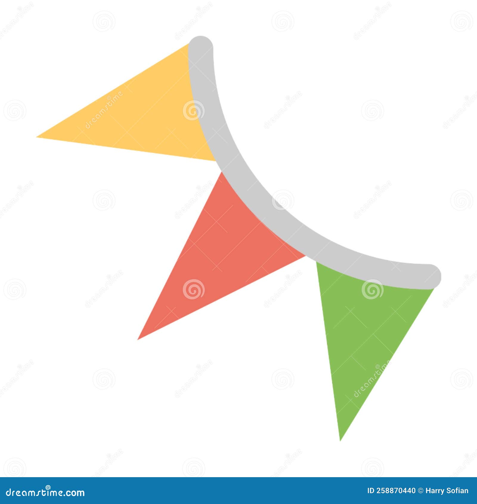 Triangle flag illustration stock illustration. Illustration of design ...