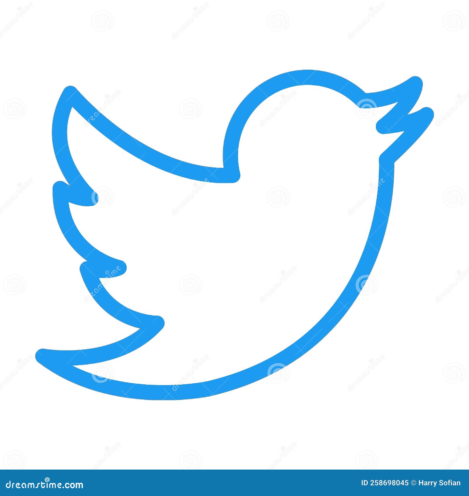 Twitter logo illustration. editorial image. Illustration of sign ...