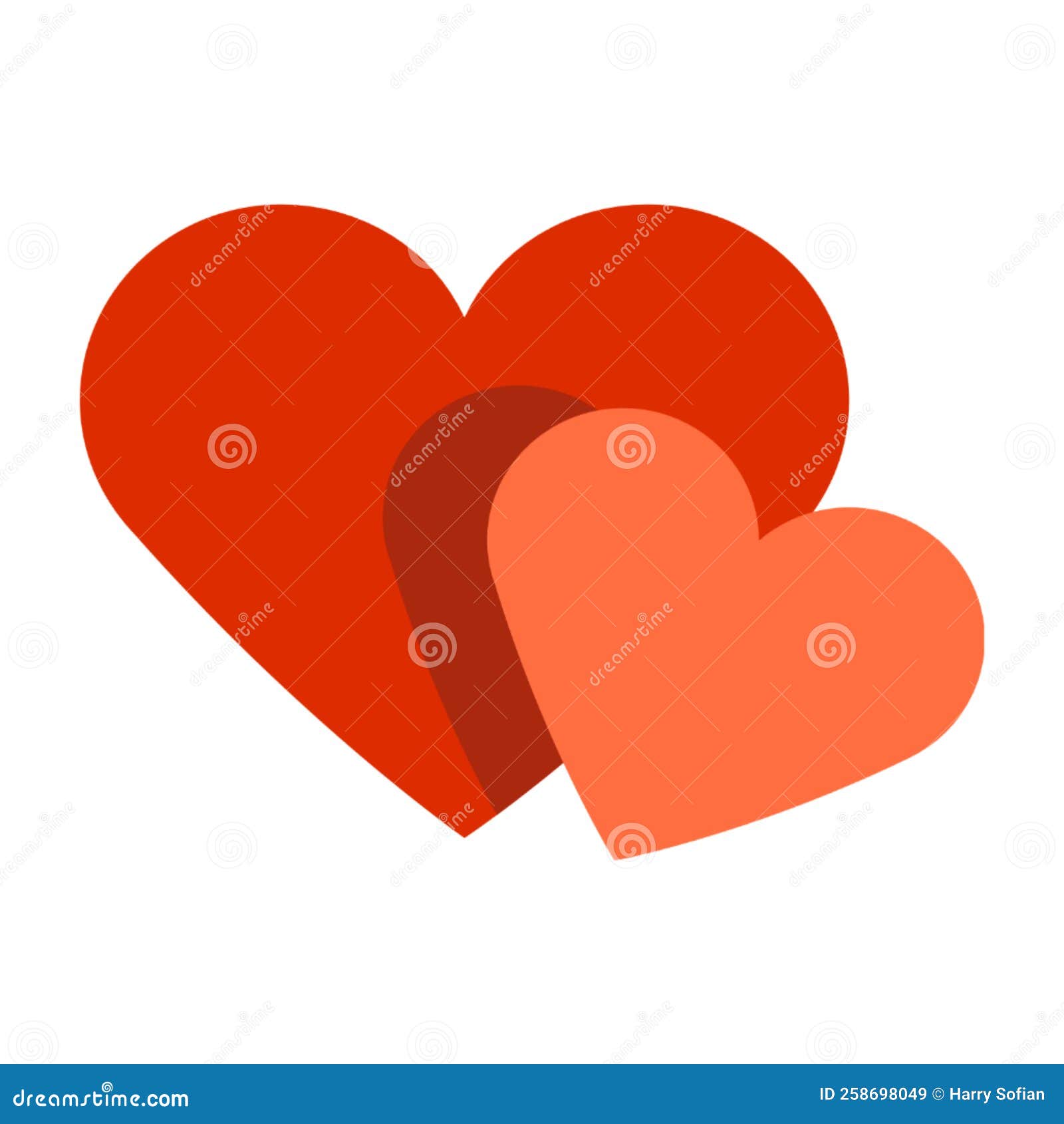 Two hearts illustration. stock illustration. Illustration of invitation ...
