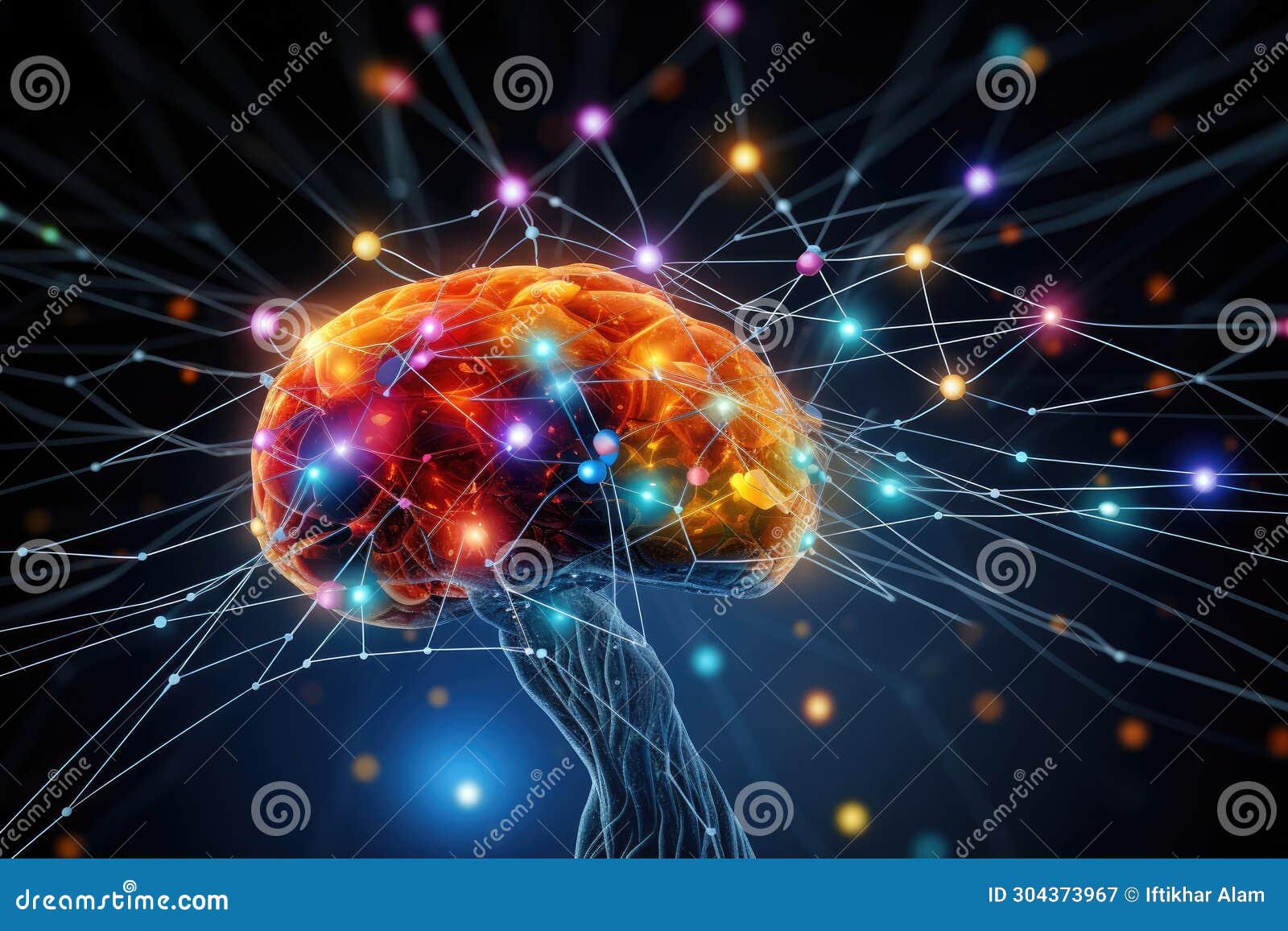 Computer Image Showing Human Brain, Structure and Function Revealed ...