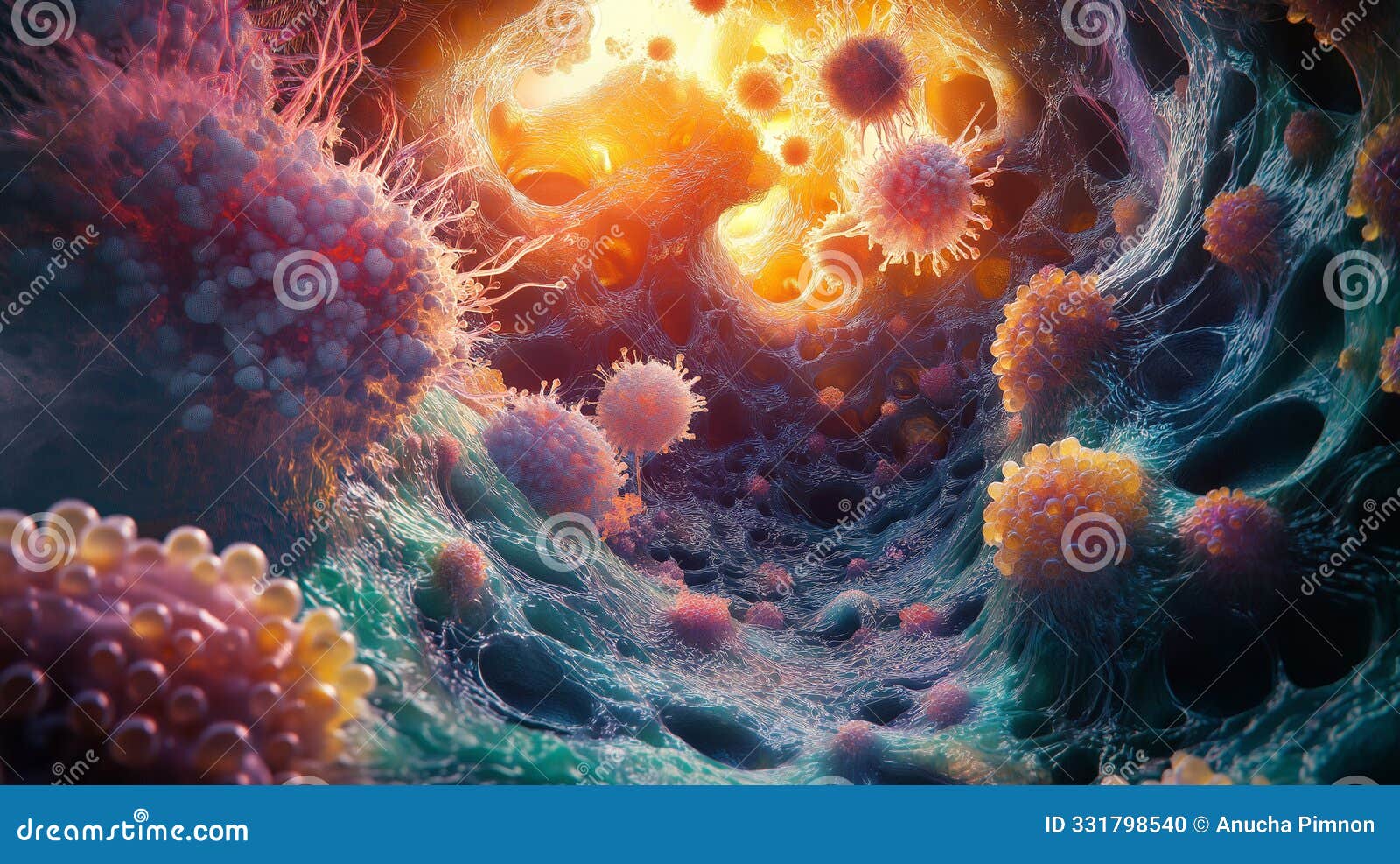 A Computer Image that Shows a Micro-environment or Cell in Complex ...