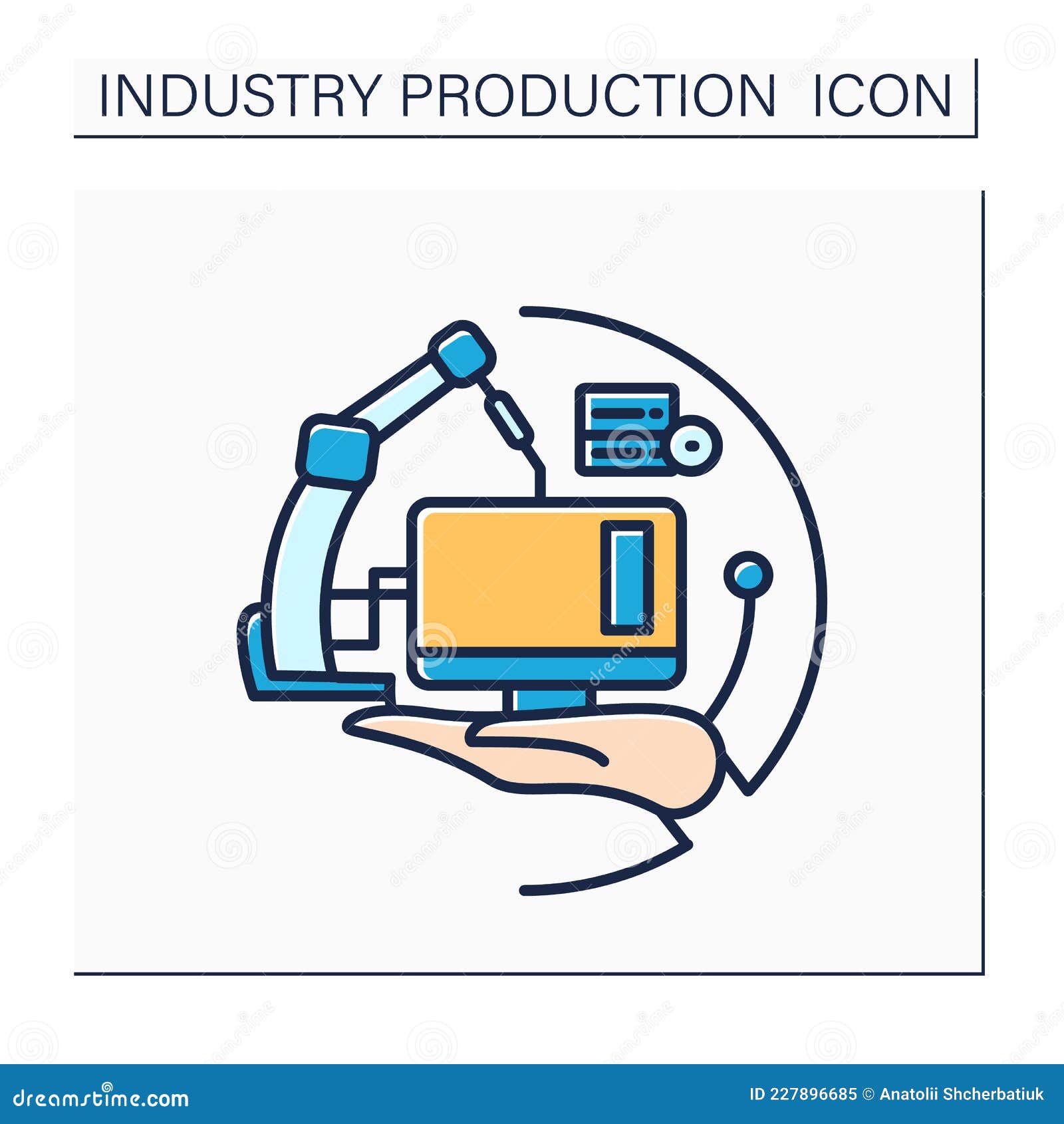 Computer Industry Color Icon Stock Vector - Illustration of computering ...
