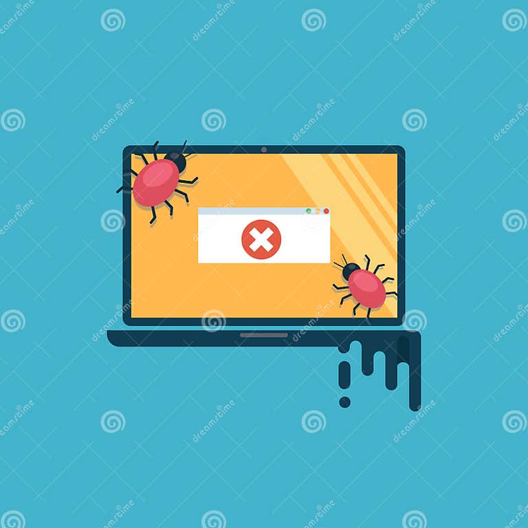 The Computer is Infected with Viruses. on Screen There is an Error ...