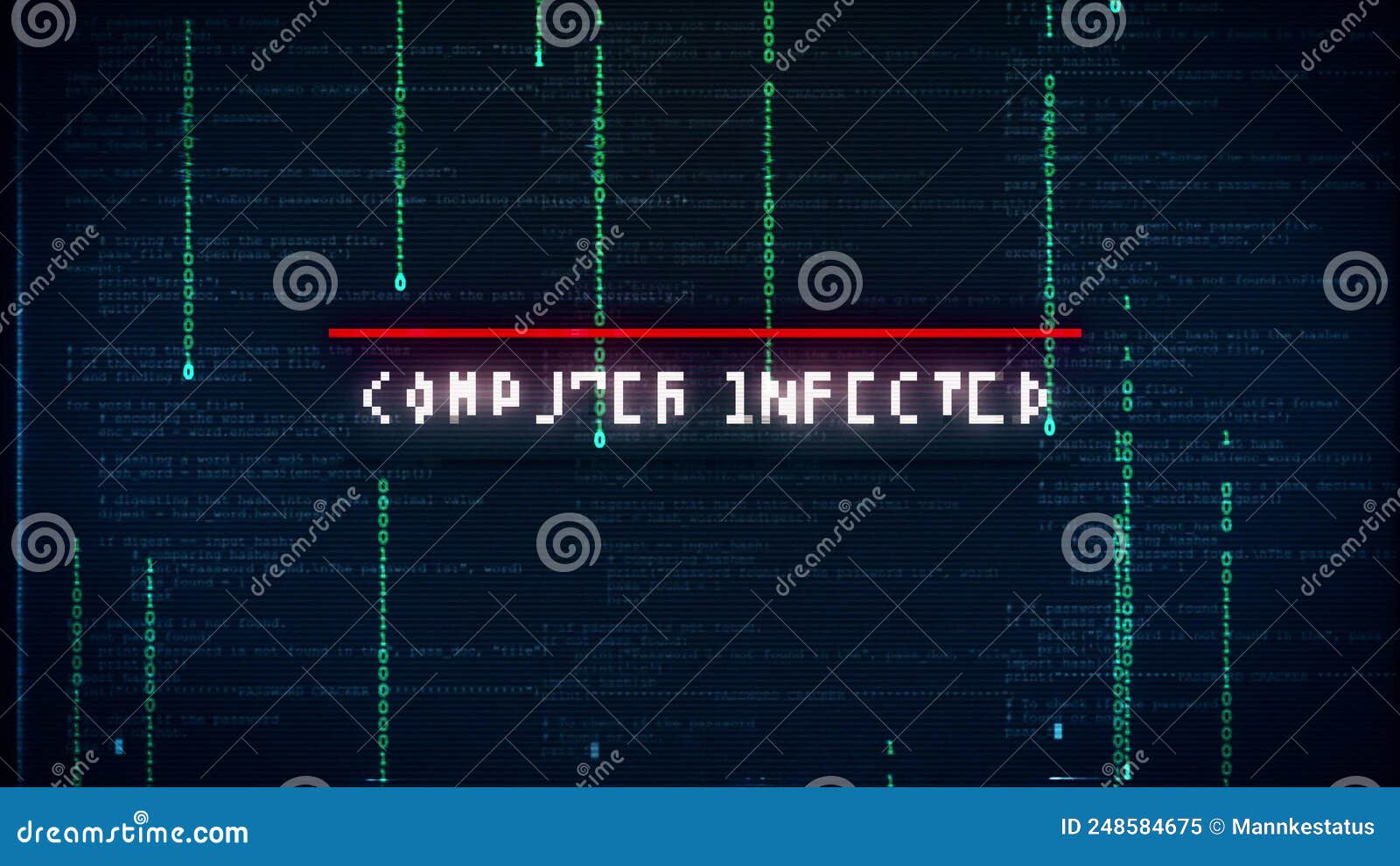 Computer Infected Warning Text Message with Glitch Text and Noise ... Computer Infected Warning Text Message with Glitch Text and Noise ...