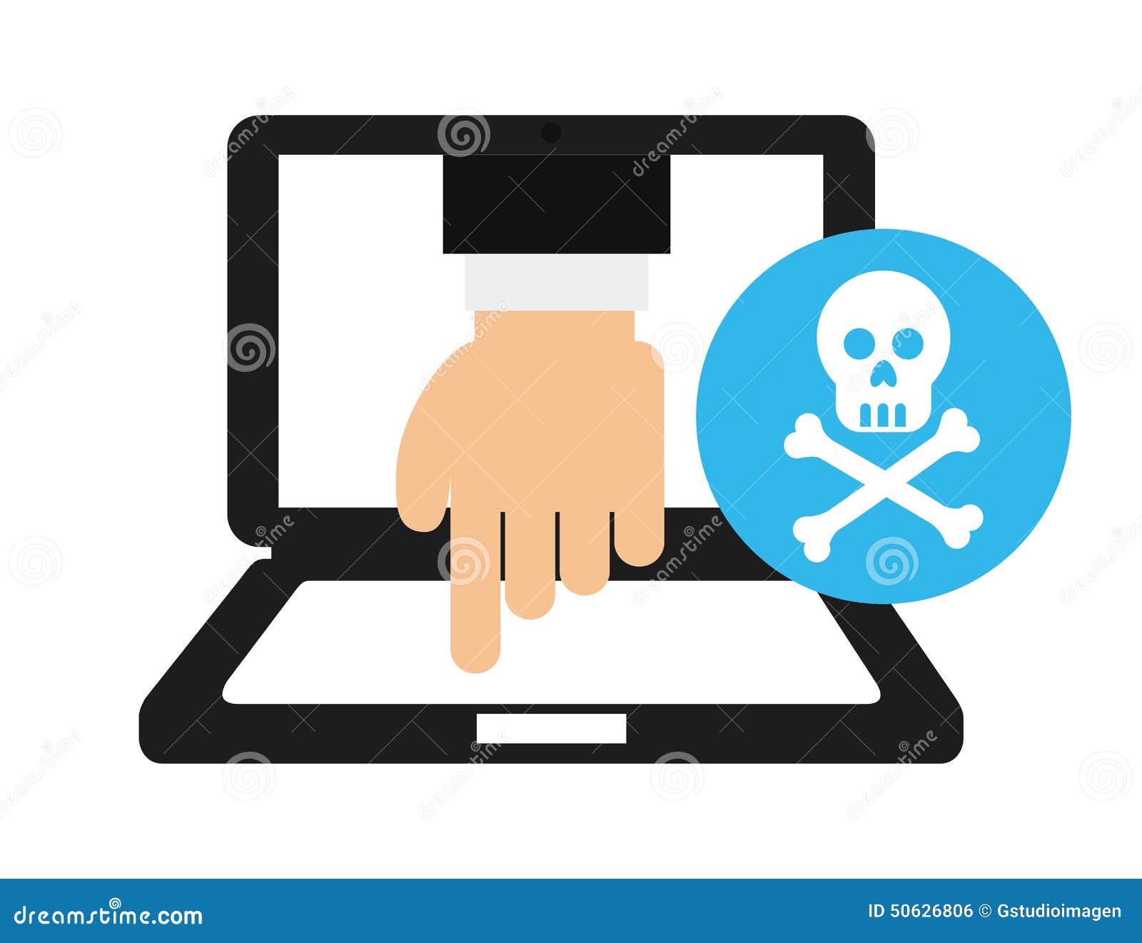 Computer infection stock vector. Illustration of secure - 50626806