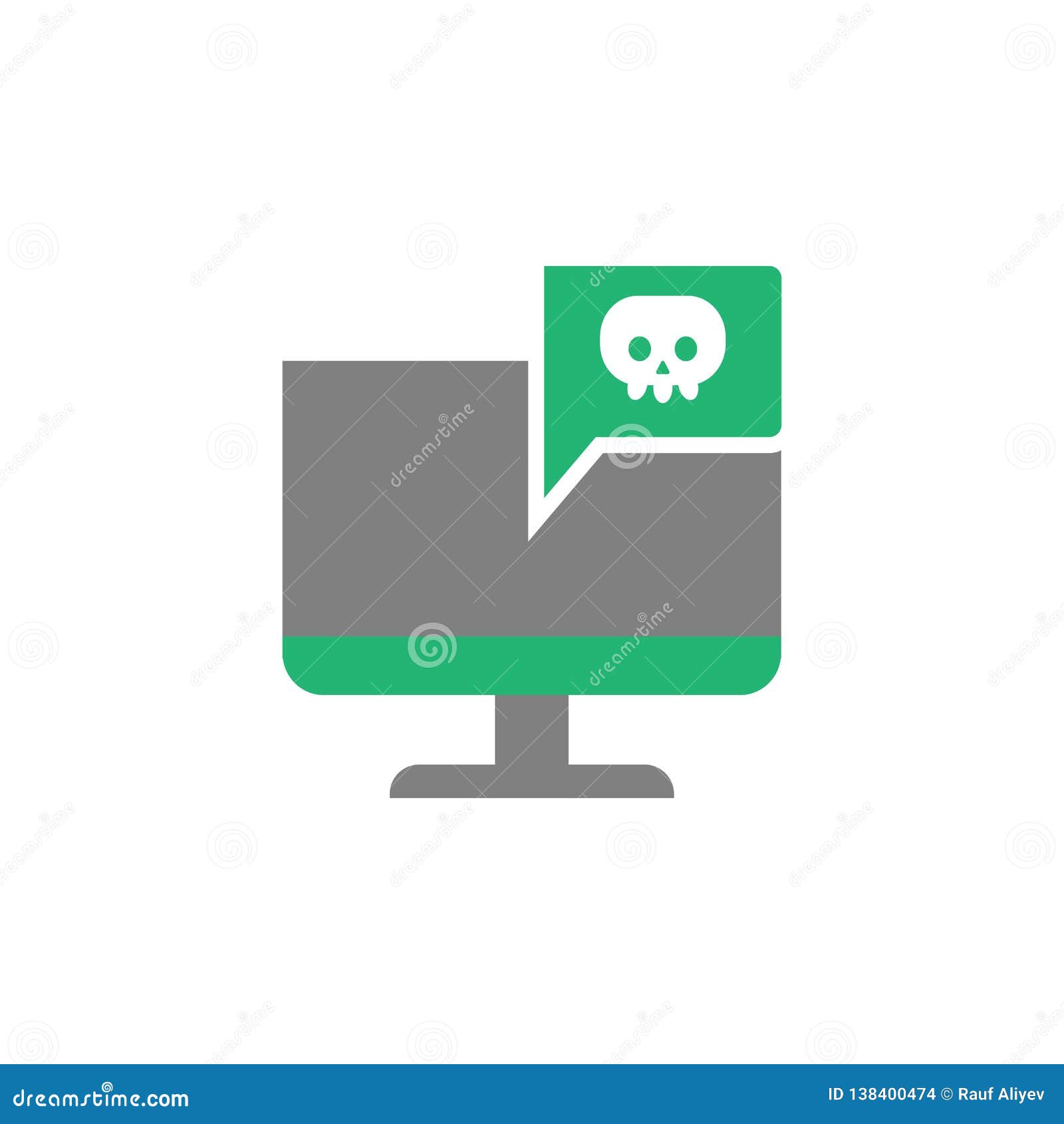 Computer, Infection Icon. Element of Cyber and Security Icon for Mobile ...