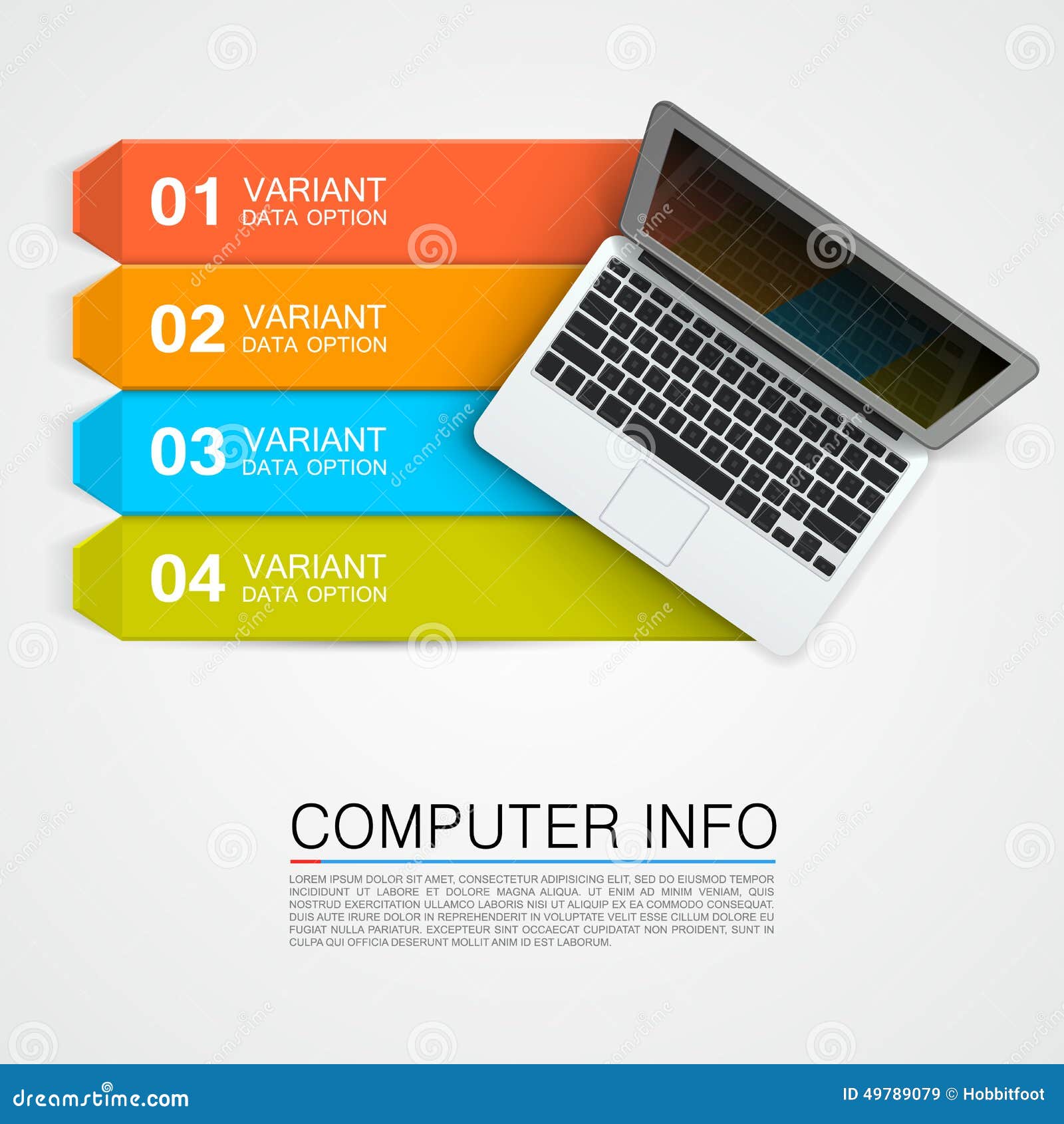 Computer info banner stock vector. Illustration of concept - 49789079