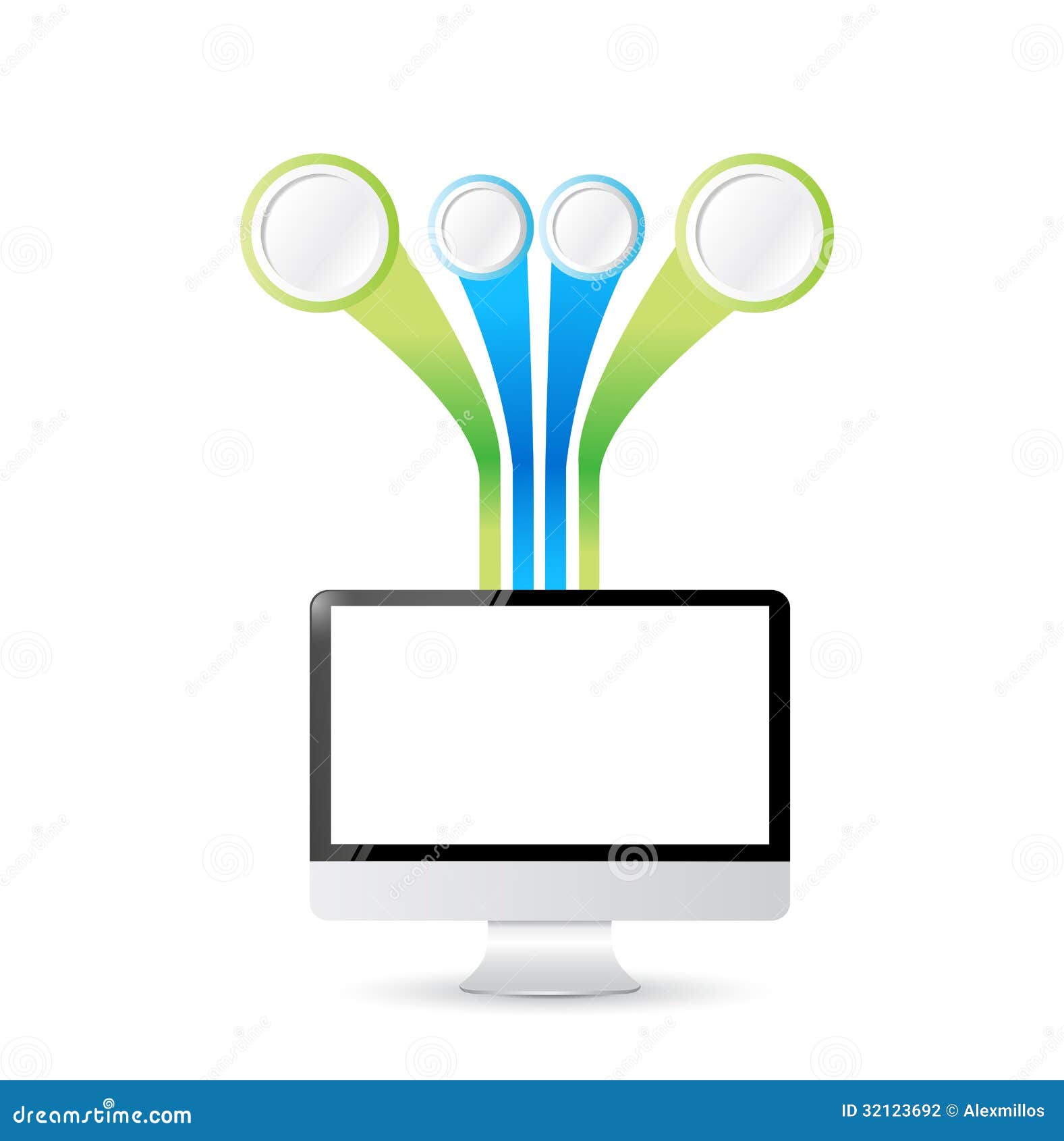 Computer Infographic Template Illustration Stock Illustration ...