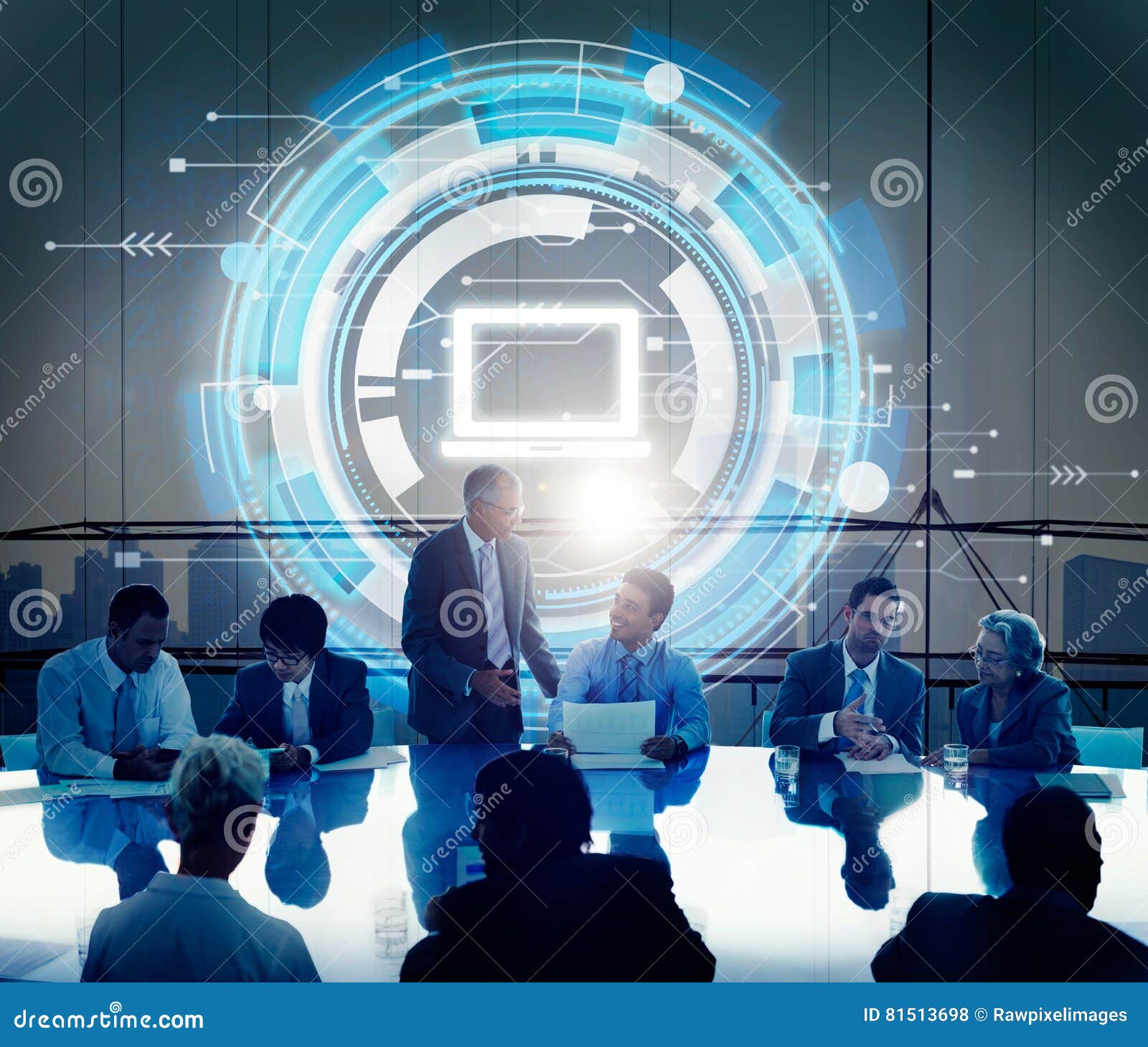 Computer Information Technology Connection Concept Stock Illustration ...