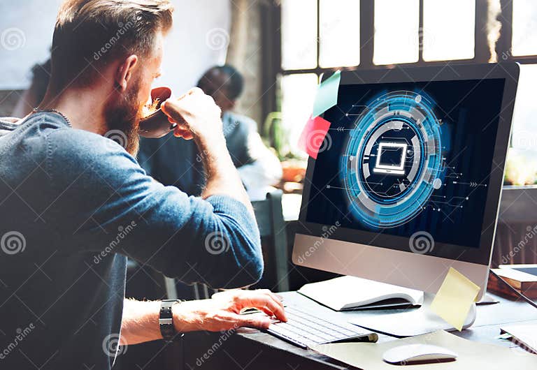 Computer Information Technology Connection Concept Stock Image - Image ...