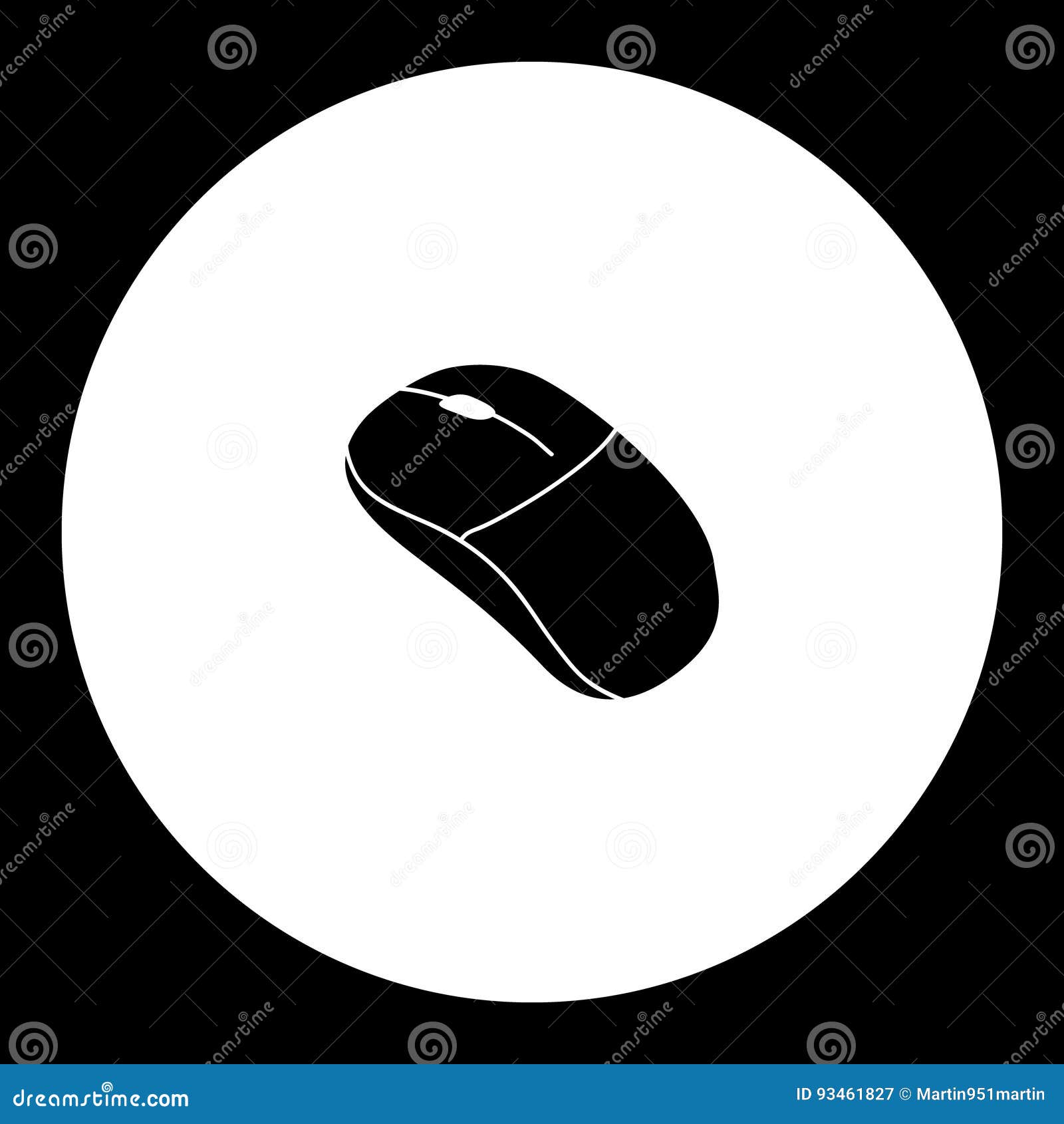 Computer Input Mouse Peripheral Simple Black Icon Eps10 Stock Vector ...