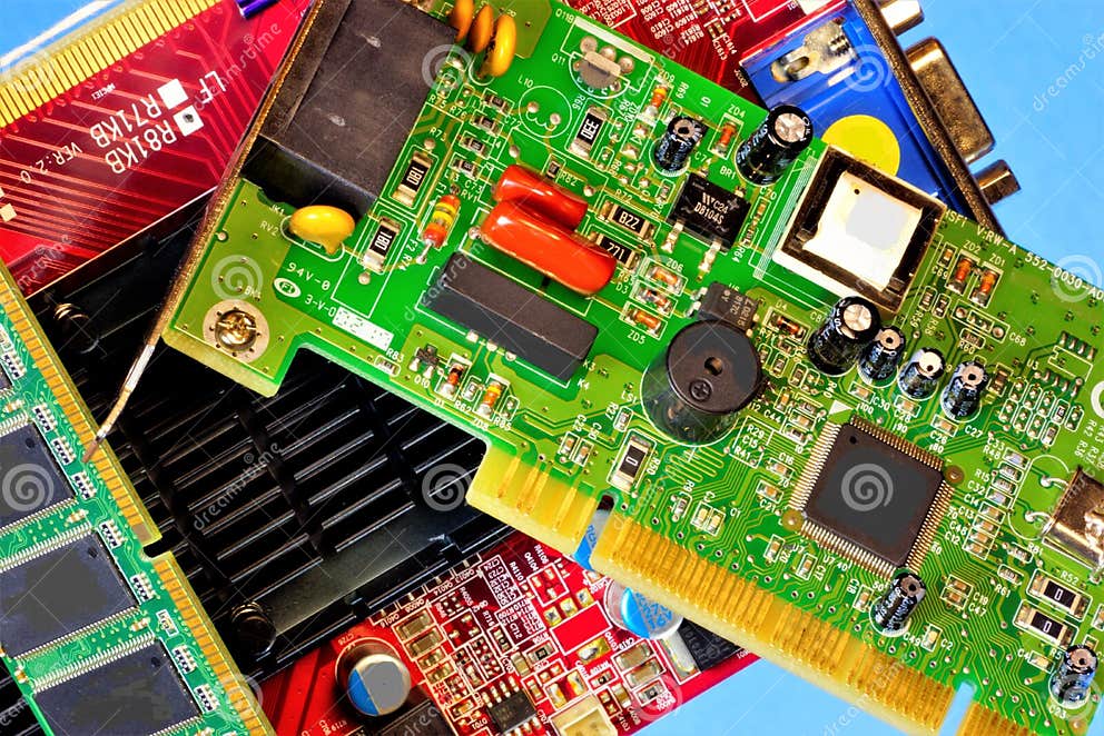 Computer Inside, Circuit Board, Radio Components. Printed Circuit Board ...