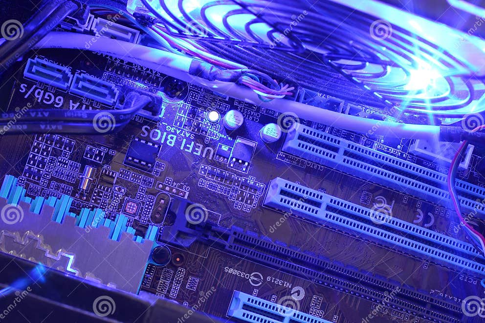 Computer inside close up stock image. Image of electricity - 37772923