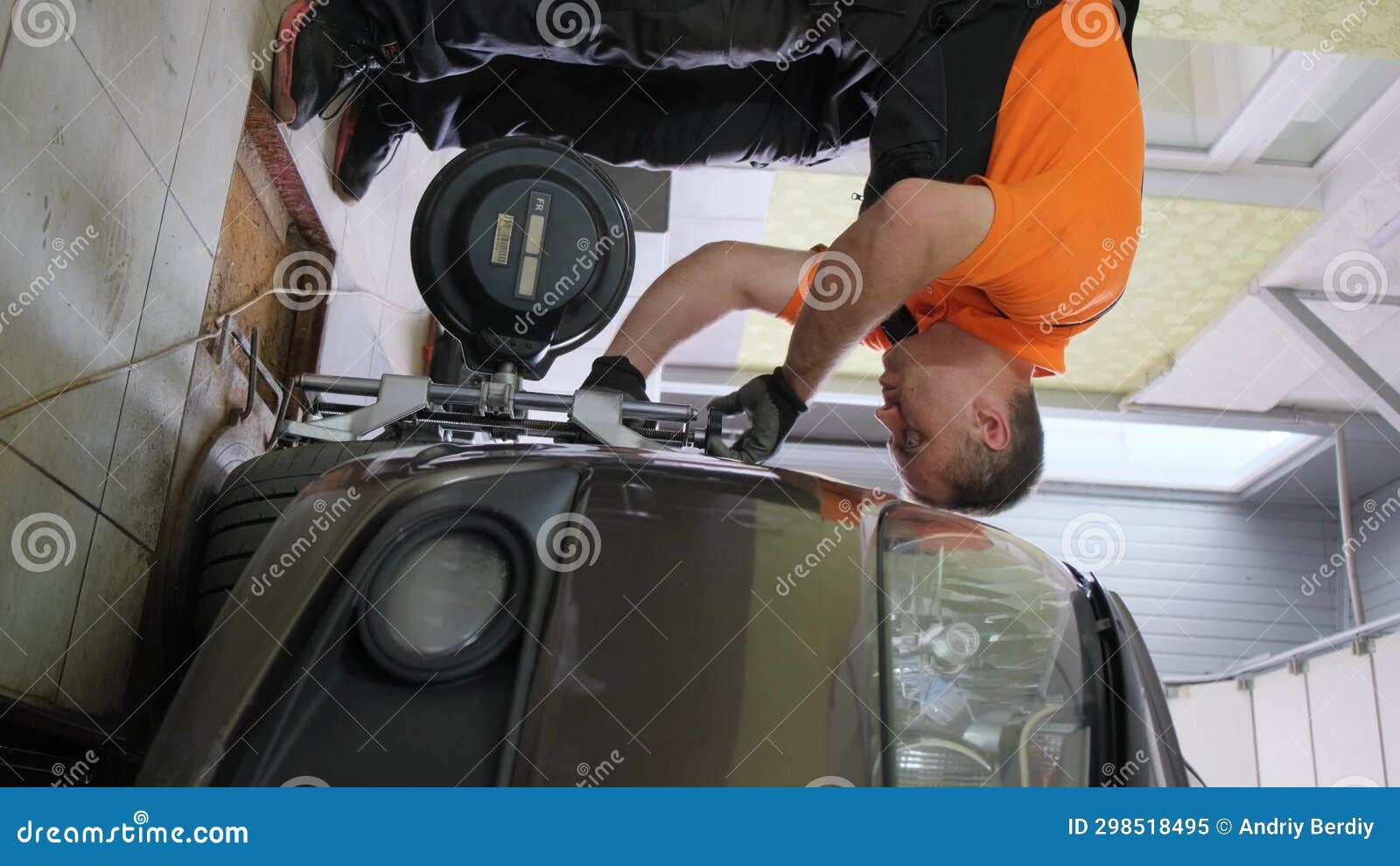 Computer Inspection of the Car, Ascent and Camber on the Stand. the ...