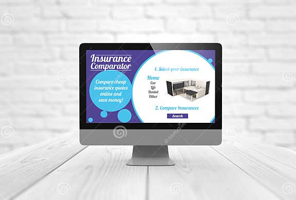 Computer insurance stock illustration. Illustration of design - 60424975