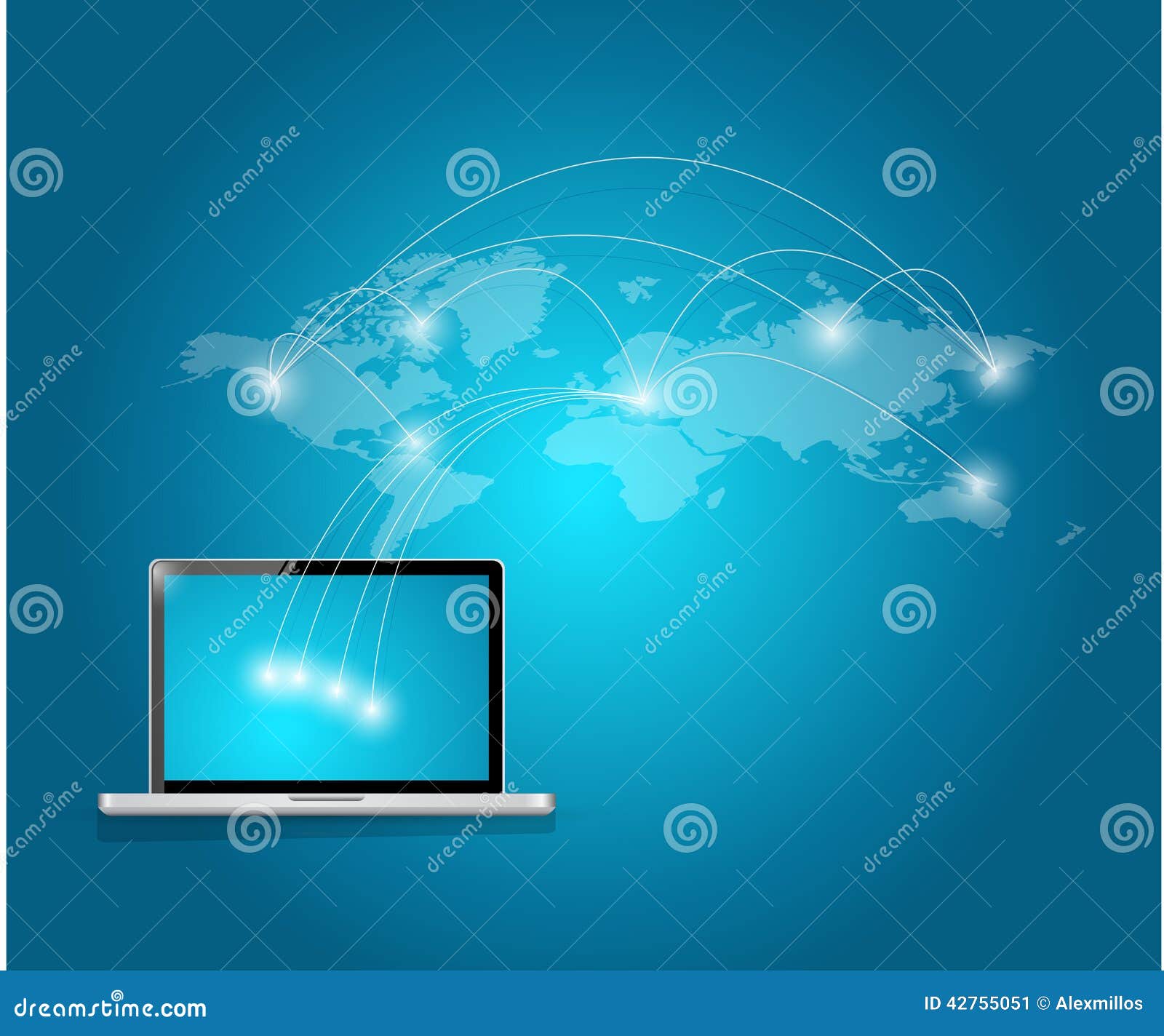 Computer International Technology Connection Stock Illustration ...