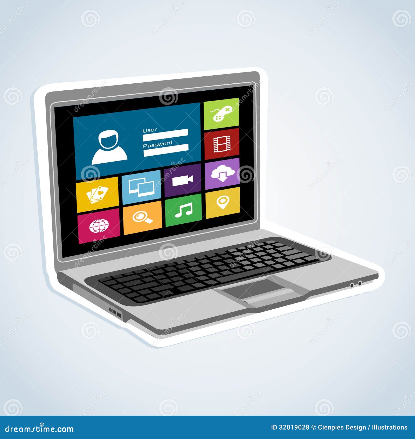 Computer Internet Applications Stock Vector - Illustration of player ...