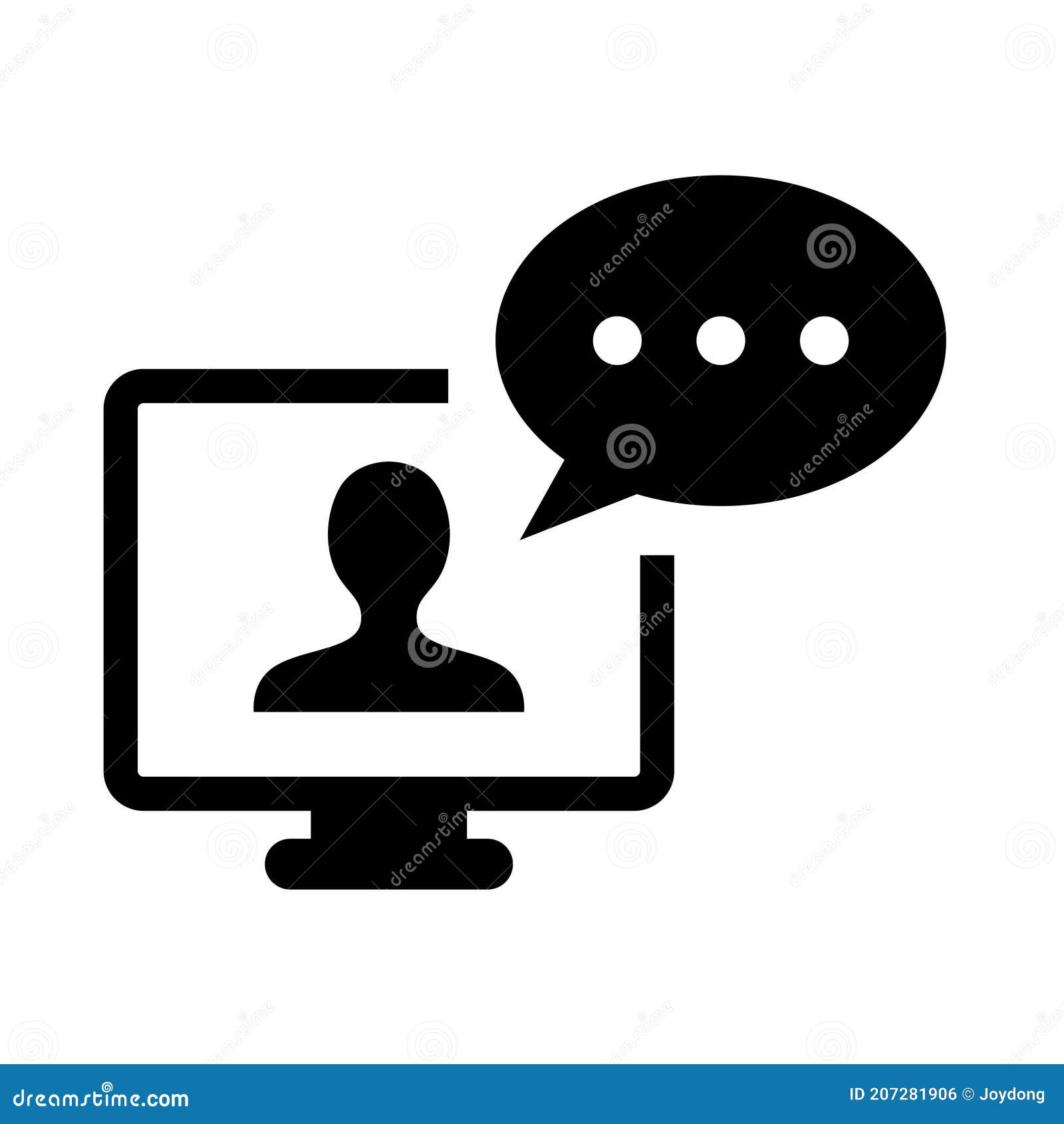 Online Meeting Computer Icon Stock Illustrations – 10,956 Online ...