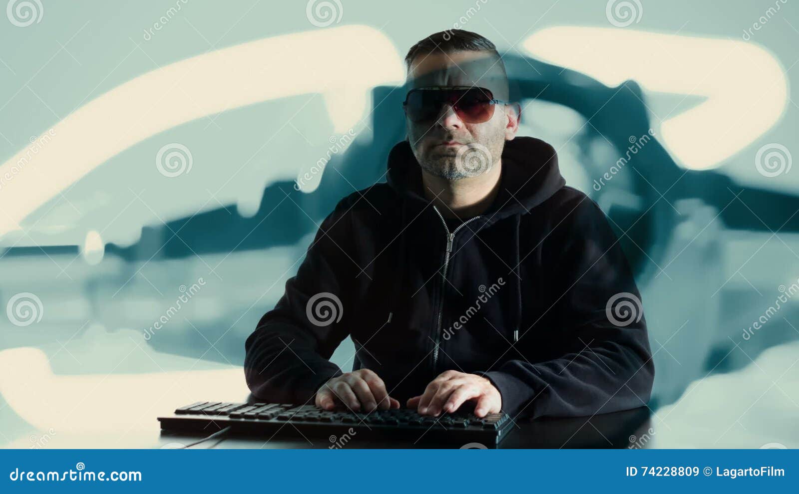 Computer Internet Spy Working Stock Video - Video of communication ...