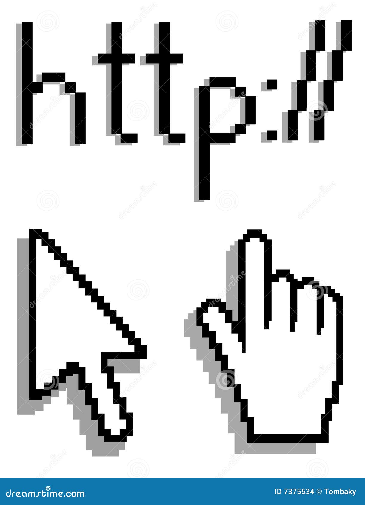 Computer and Internet Symbols Stock Vector - Illustration of isolated ...