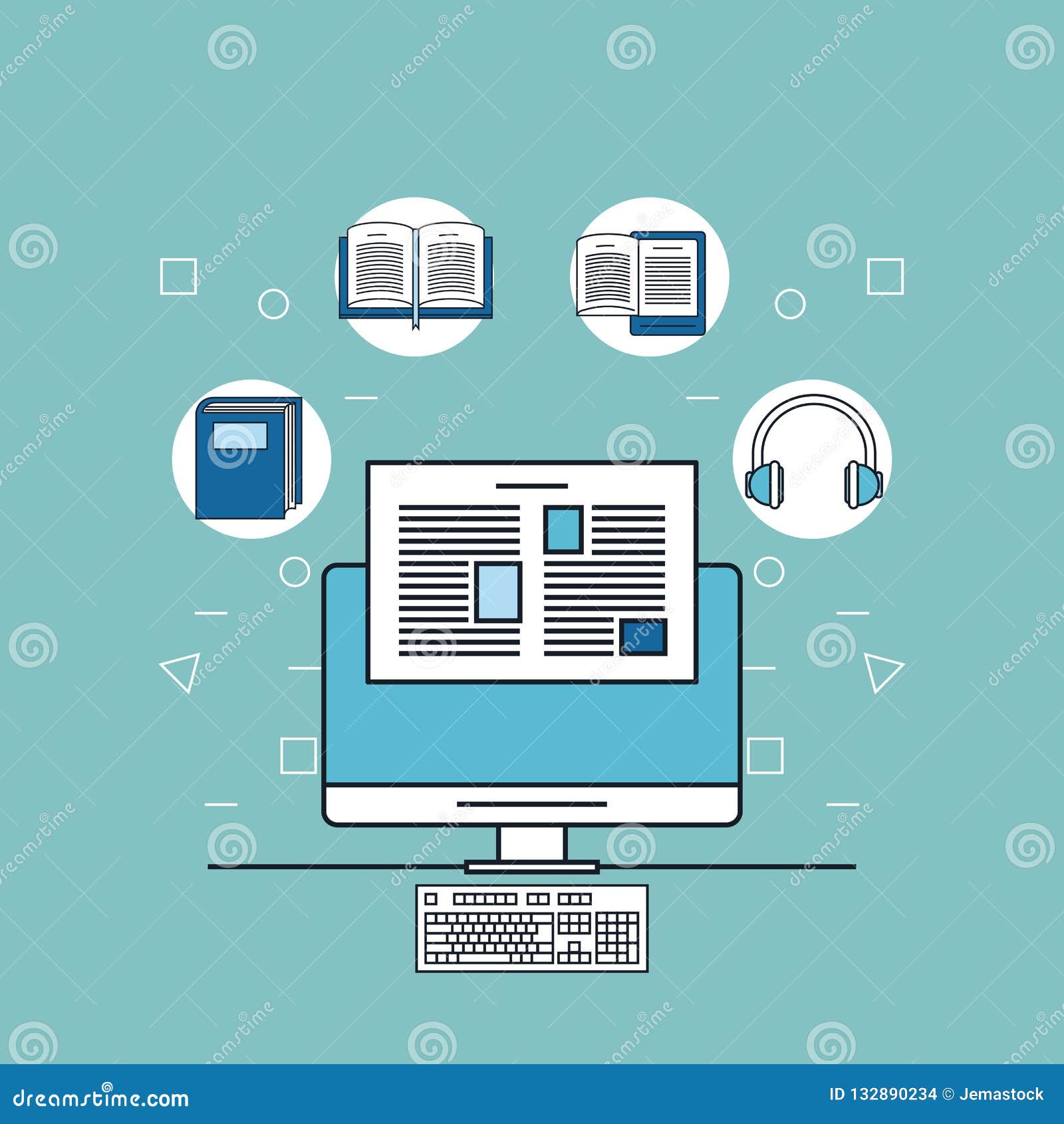 Computer internet tools stock vector. Illustration of eraser - 132890234