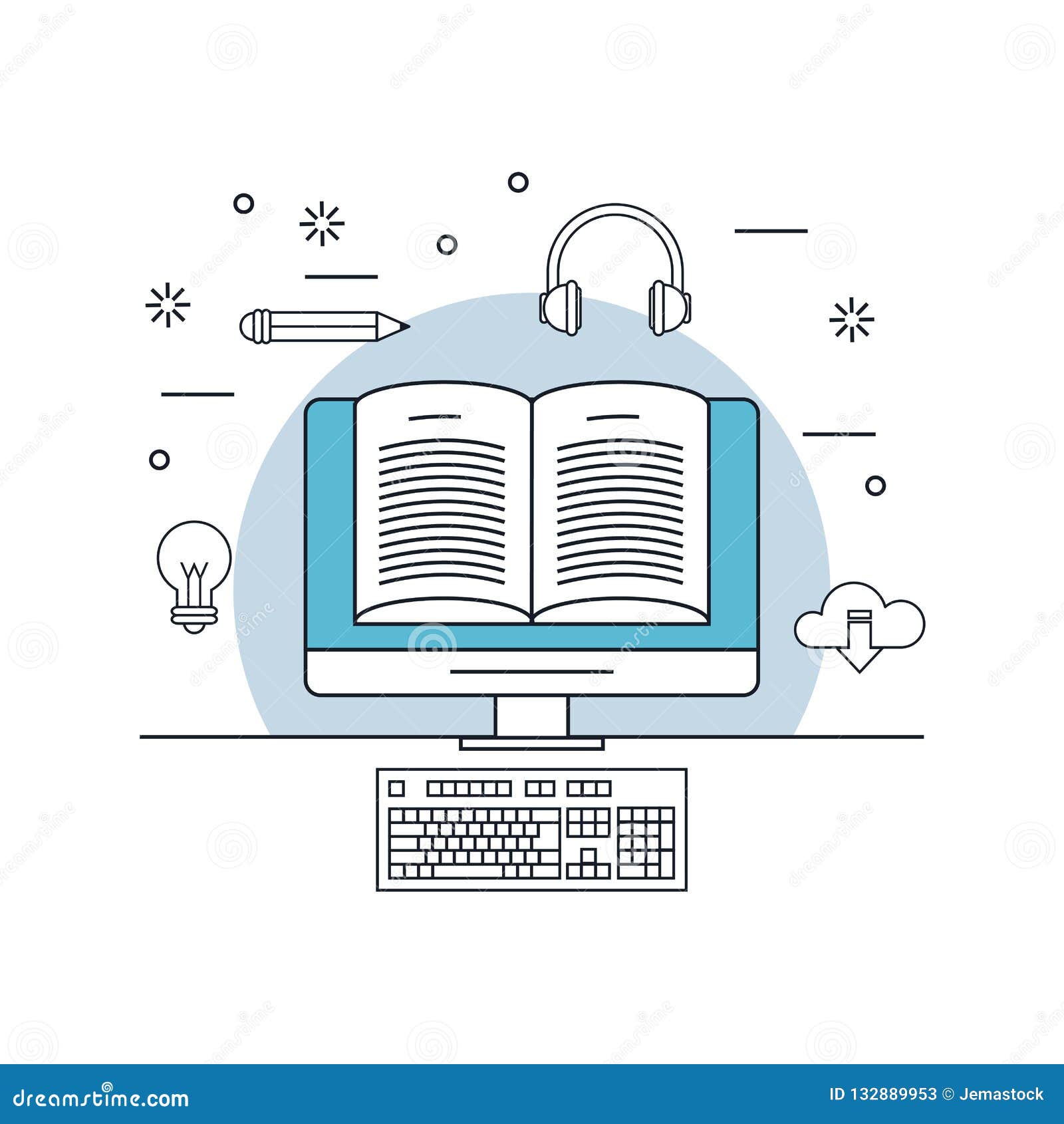 Computer internet tools stock vector. Illustration of notebook - 132889953