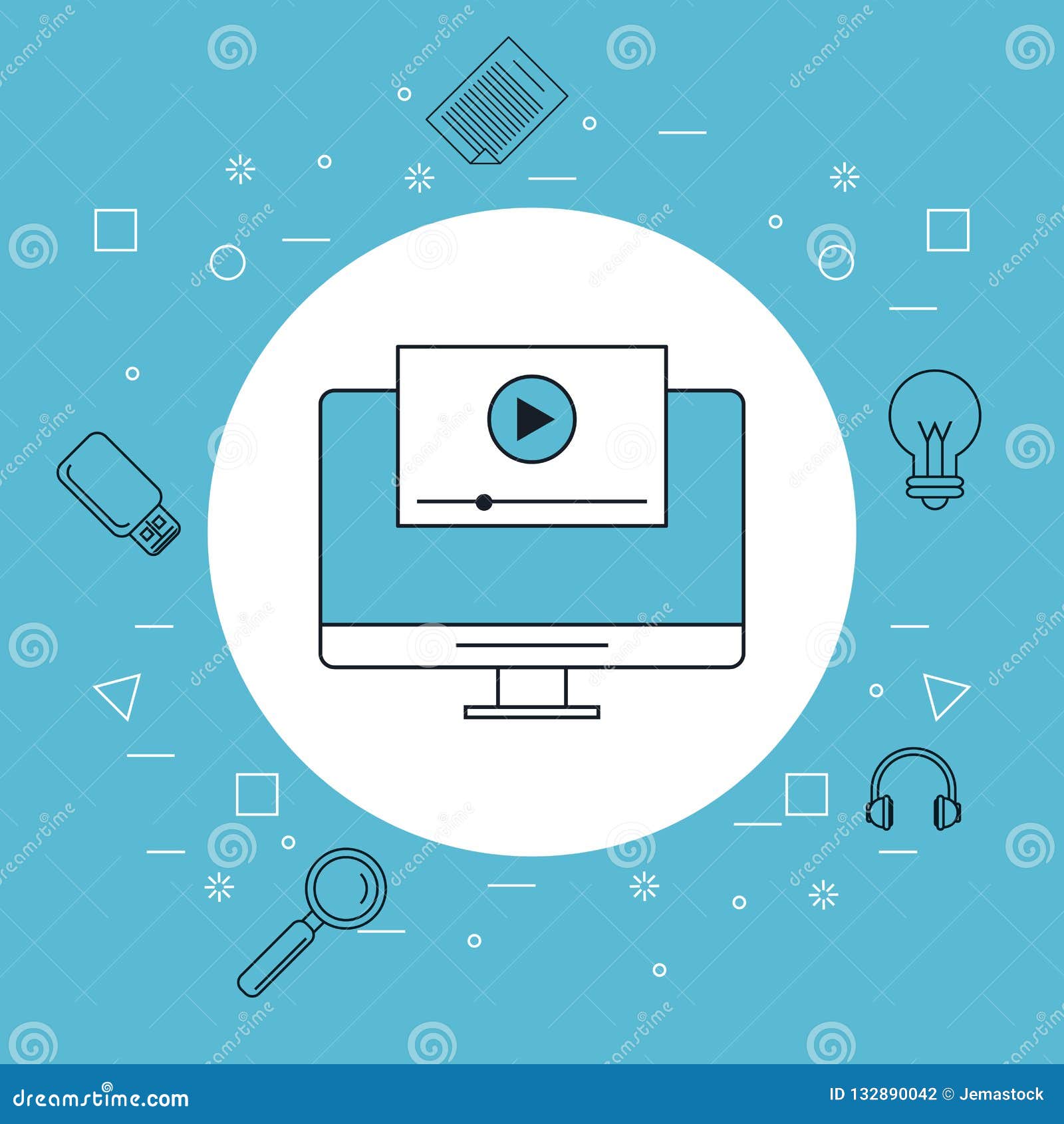 Computer internet tools stock vector. Illustration of concept - 132890042