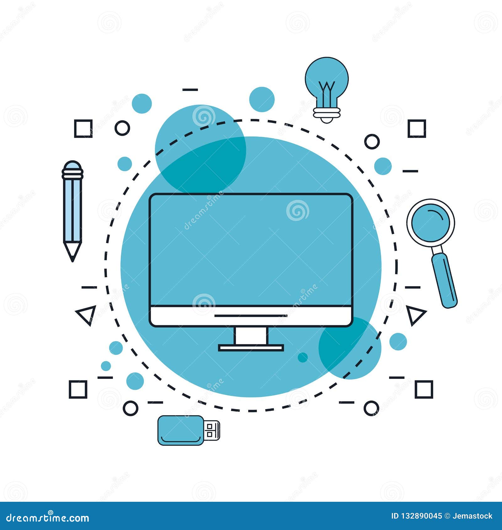 Computer internet tools stock vector. Illustration of technology ...