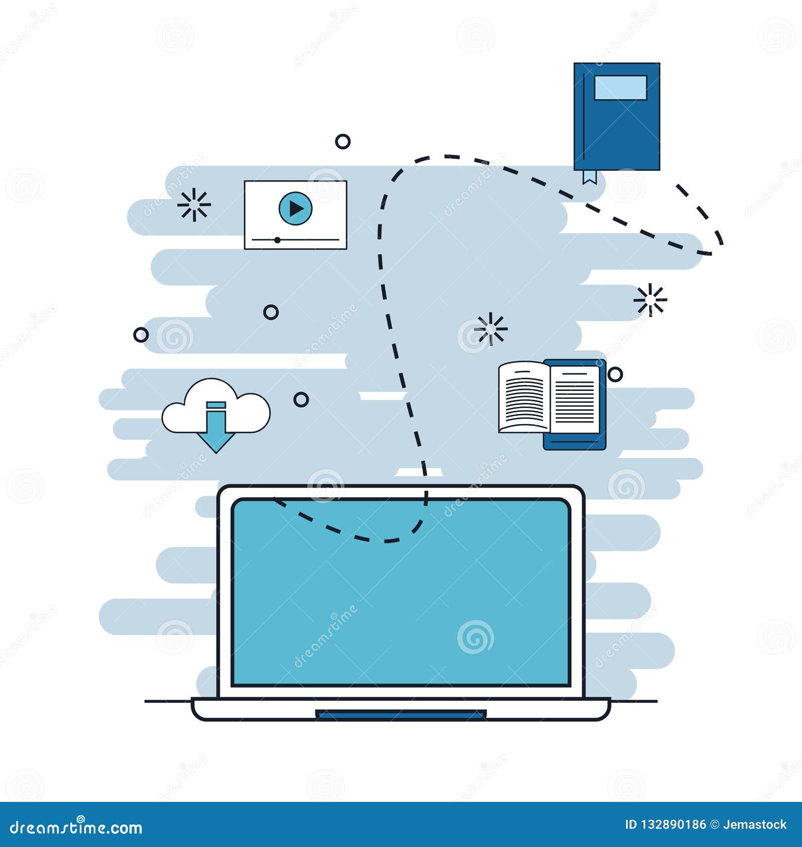 Computer internet tools stock vector. Illustration of equipment - 132890186