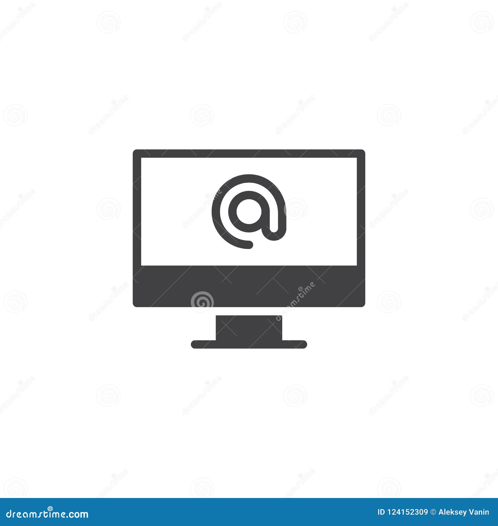 Computer Internet Vector Icon Stock Vector - Illustration of flat ...