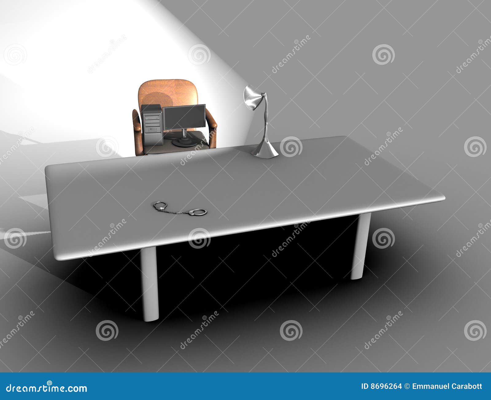 Computer Interrogation stock illustration. Illustration of security ...