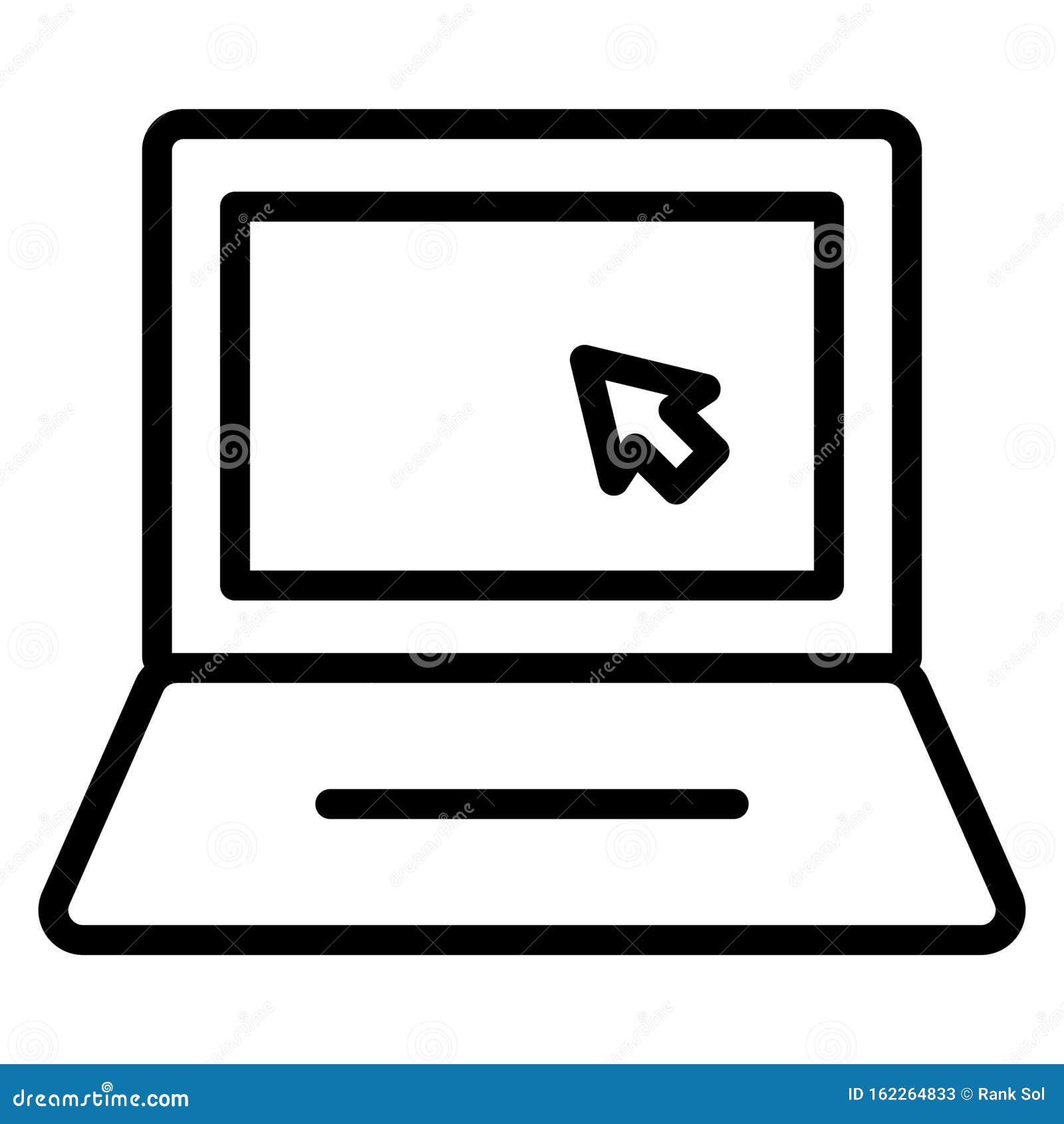 Computer Isolated Vector Icon Easily Edit or Modify Stock Vector ...