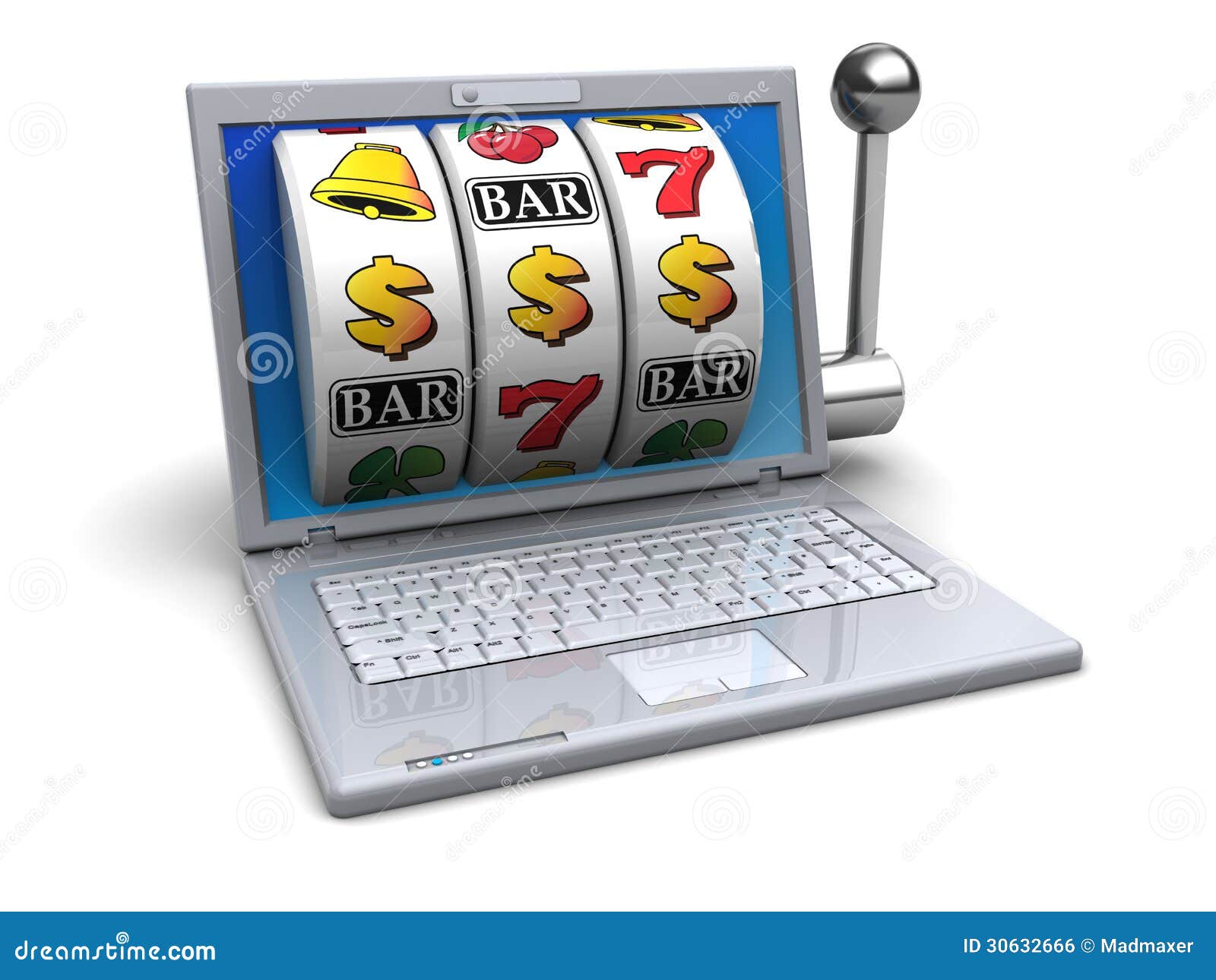 Computer jackpot stock illustration. Illustration of machine - 30632666