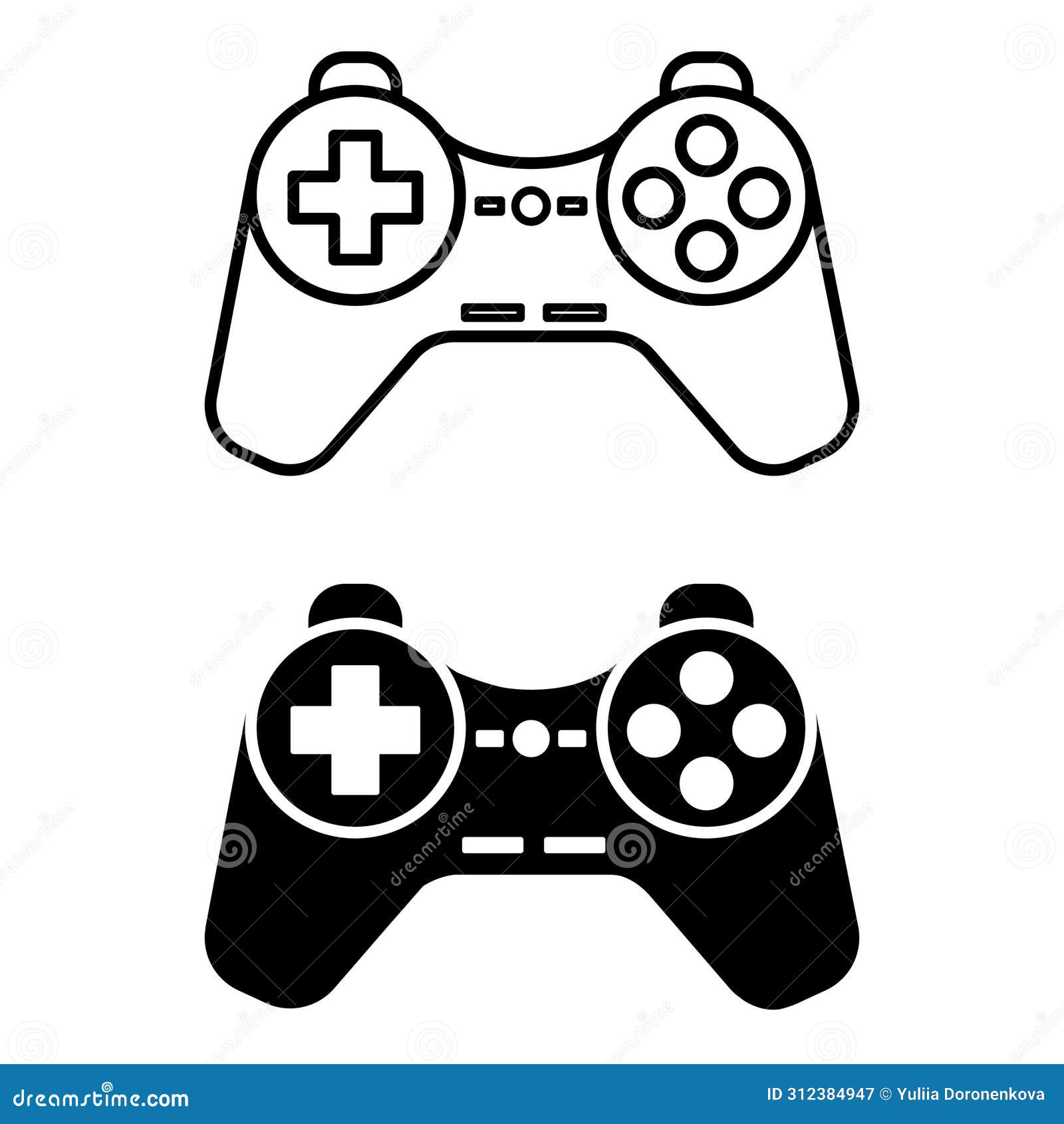 Computer Joystick Icons. stock vector. Illustration of modern - 312384947