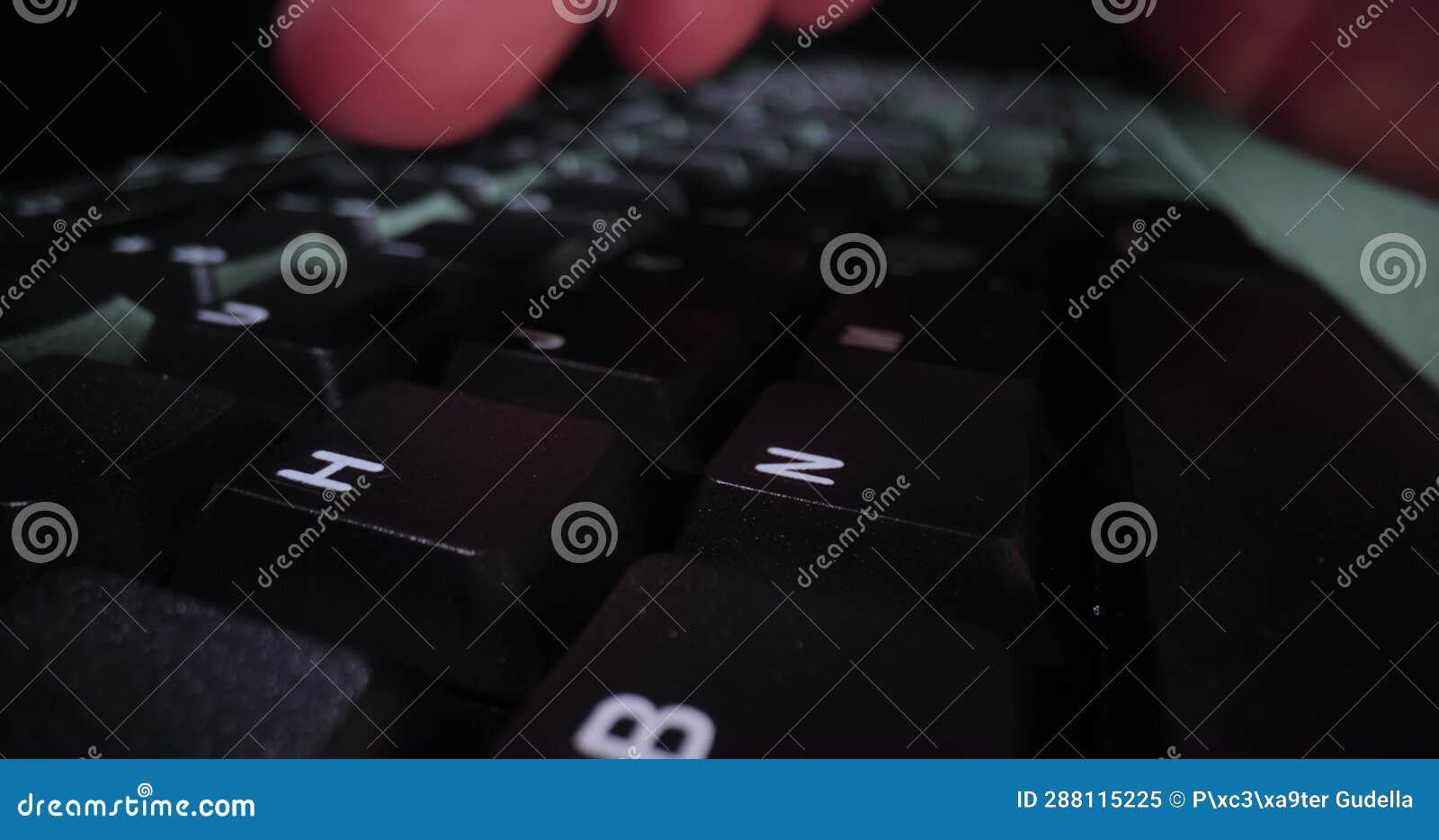 Computer Kayboard Typing Closeup in the Dark Stock Video - Video of ...