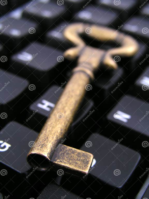 Computer with Key stock image. Image of concepts, symbol - 248461