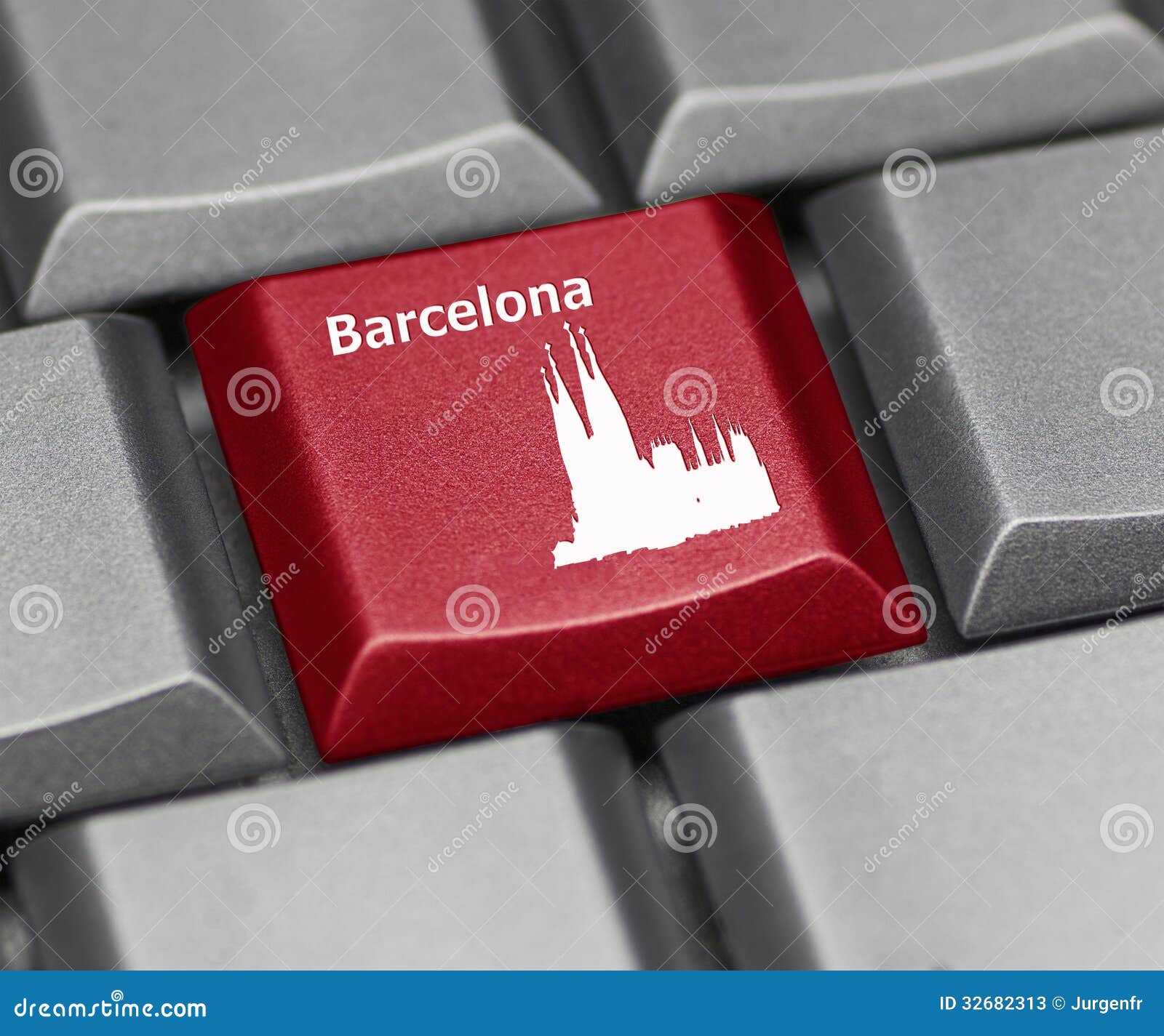 Computer Key - Barcelona stock image. Image of church - 32682313