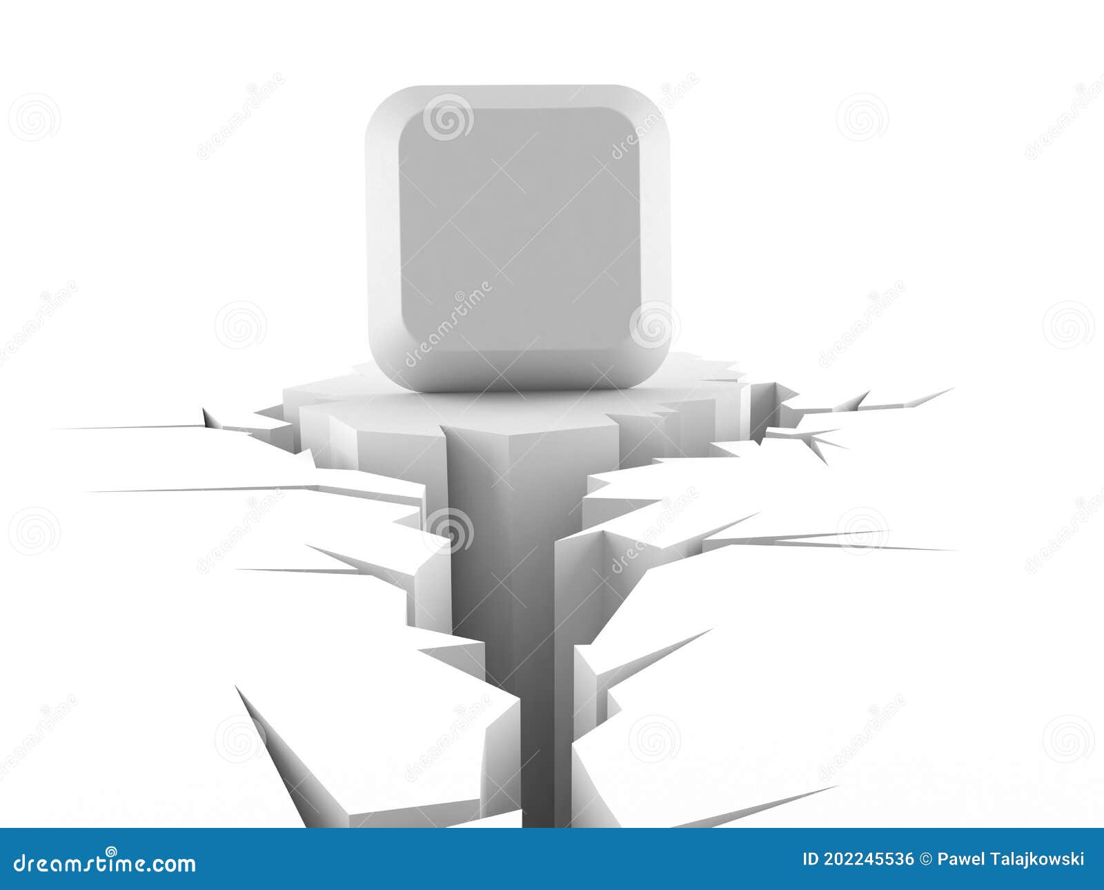 Computer Key with Cracked Hole Stock Illustration - Illustration of ...