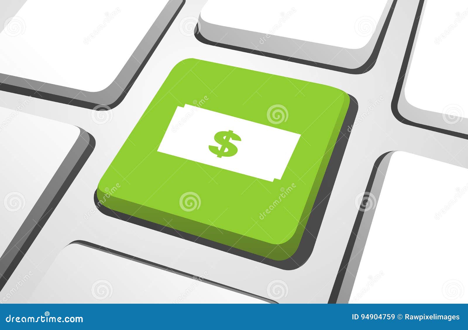 Computer Key : Currency Dollar Sign Stock Illustration - Illustration ...