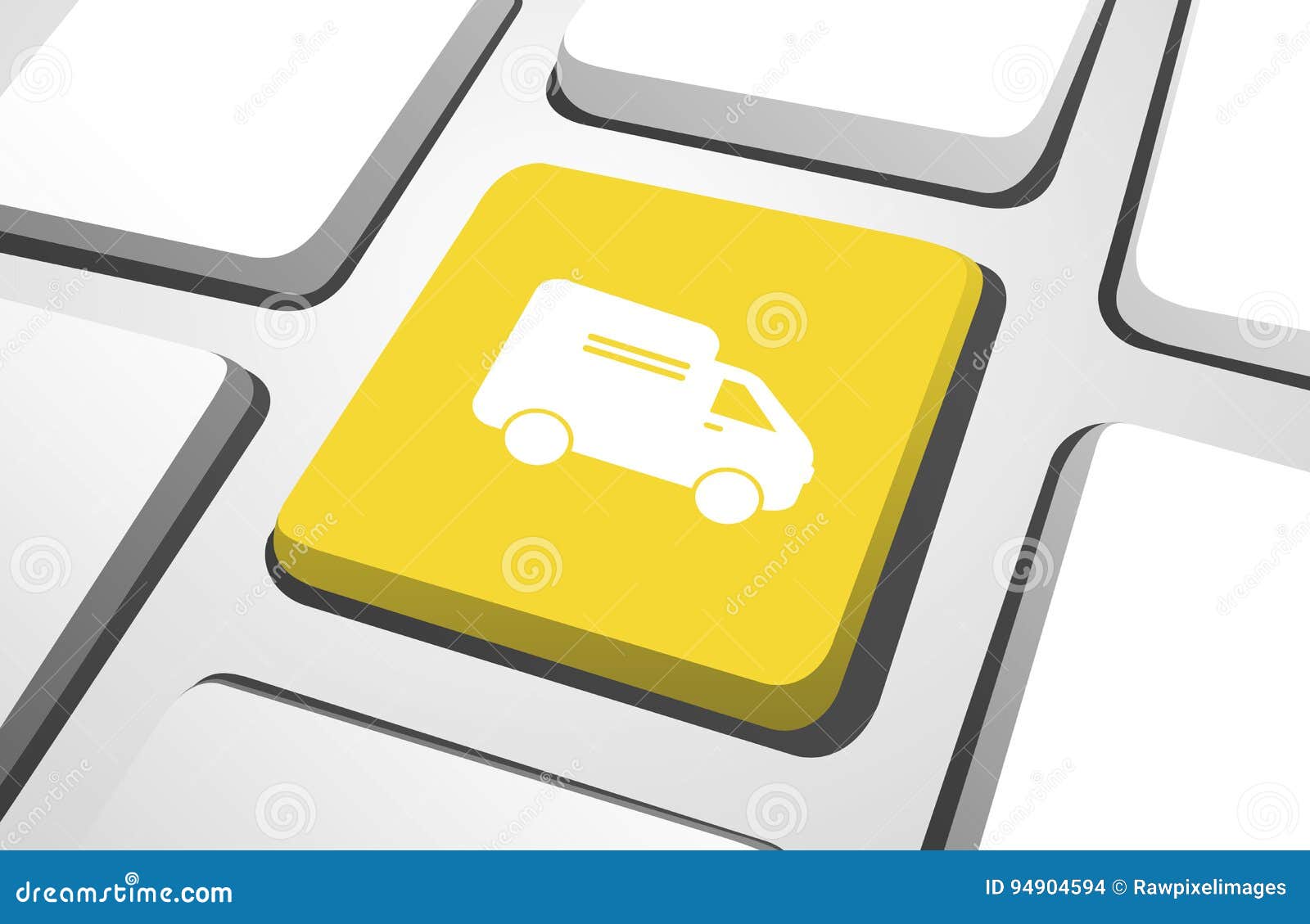 Computer Key : Delivery Icon on Keyboard Stock Illustration ...