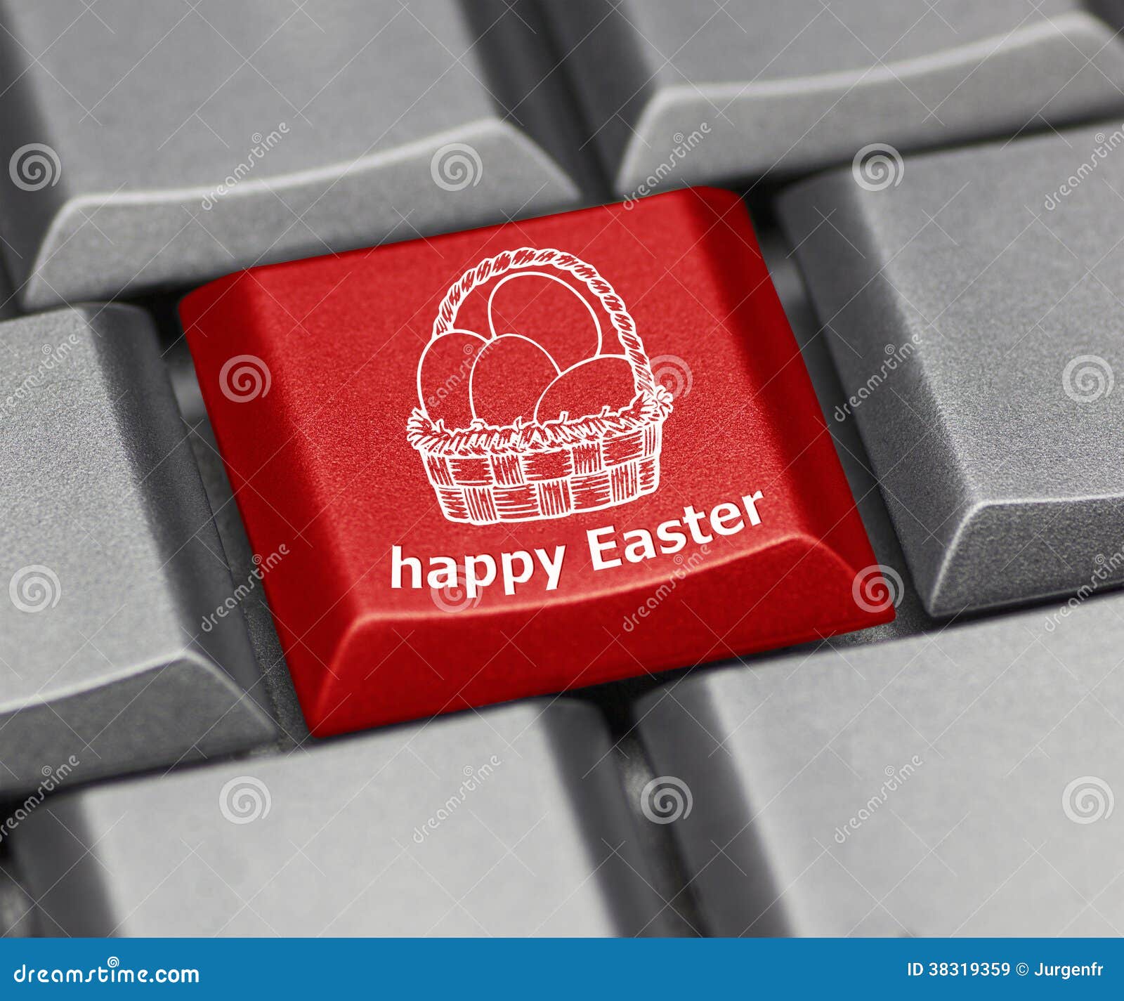 Computer Key - Happy Easter with Basket Stock Image - Image of happy ...