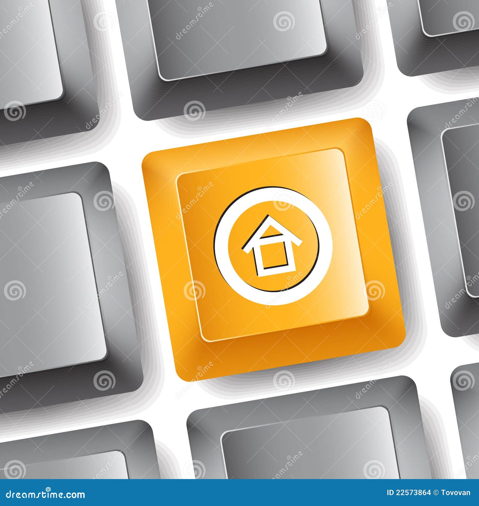 Computer key. Home stock vector. Illustration of blend - 22573864