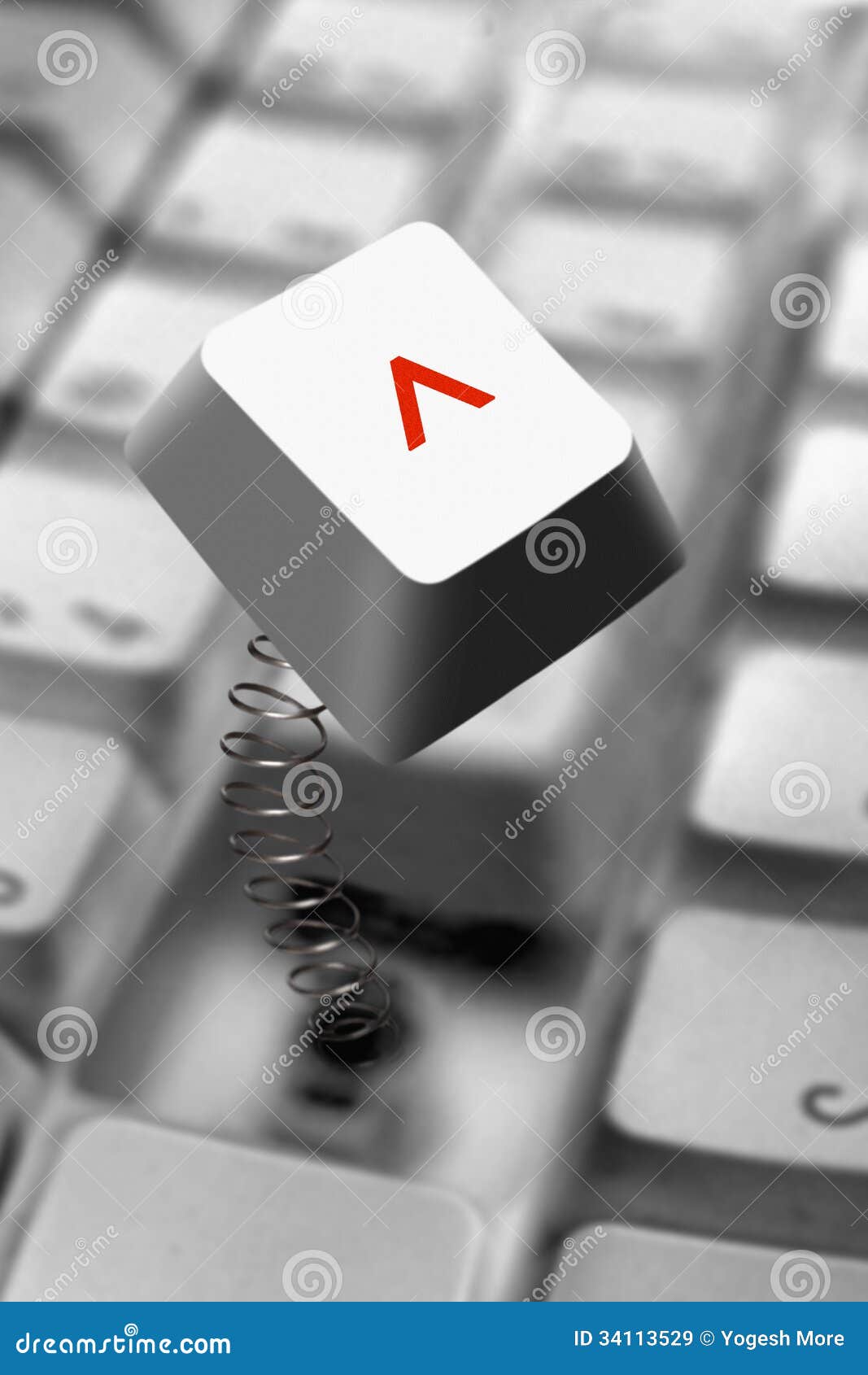 Computer Key Springing Up stock image. Image of keyboard - 34113529