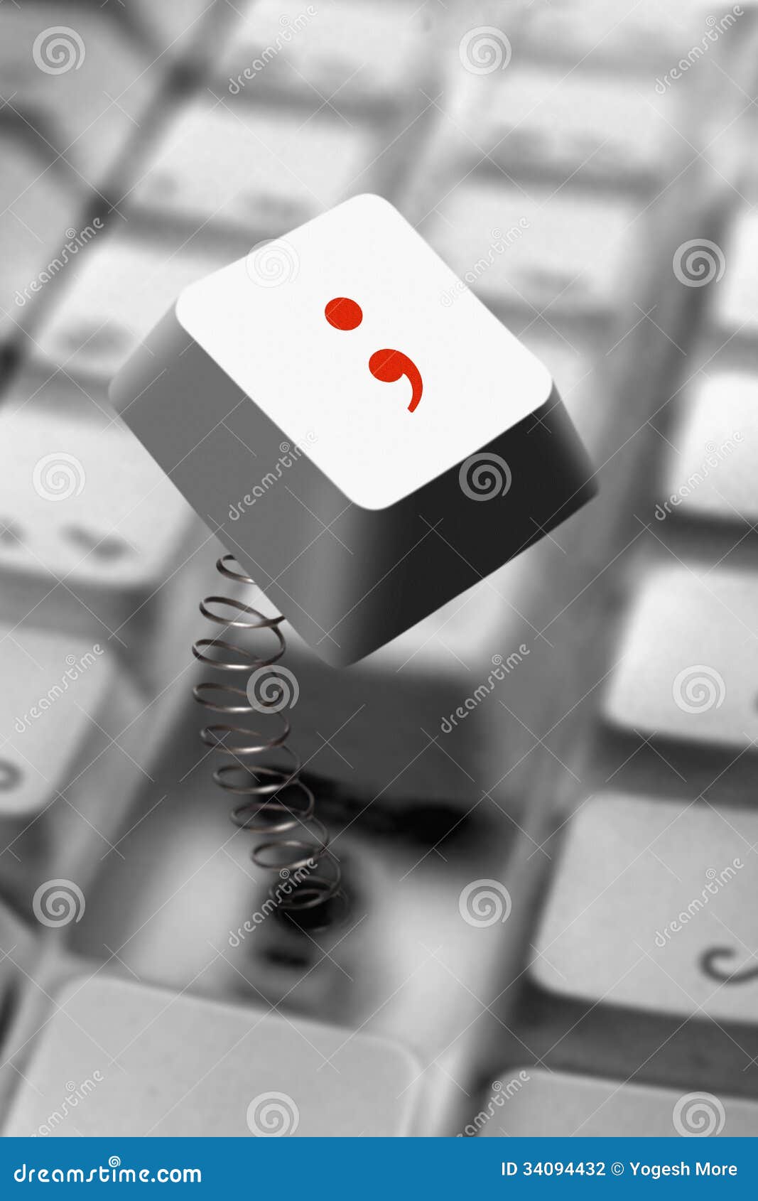 Computer Key Springing Up stock illustration. Illustration of computer ...