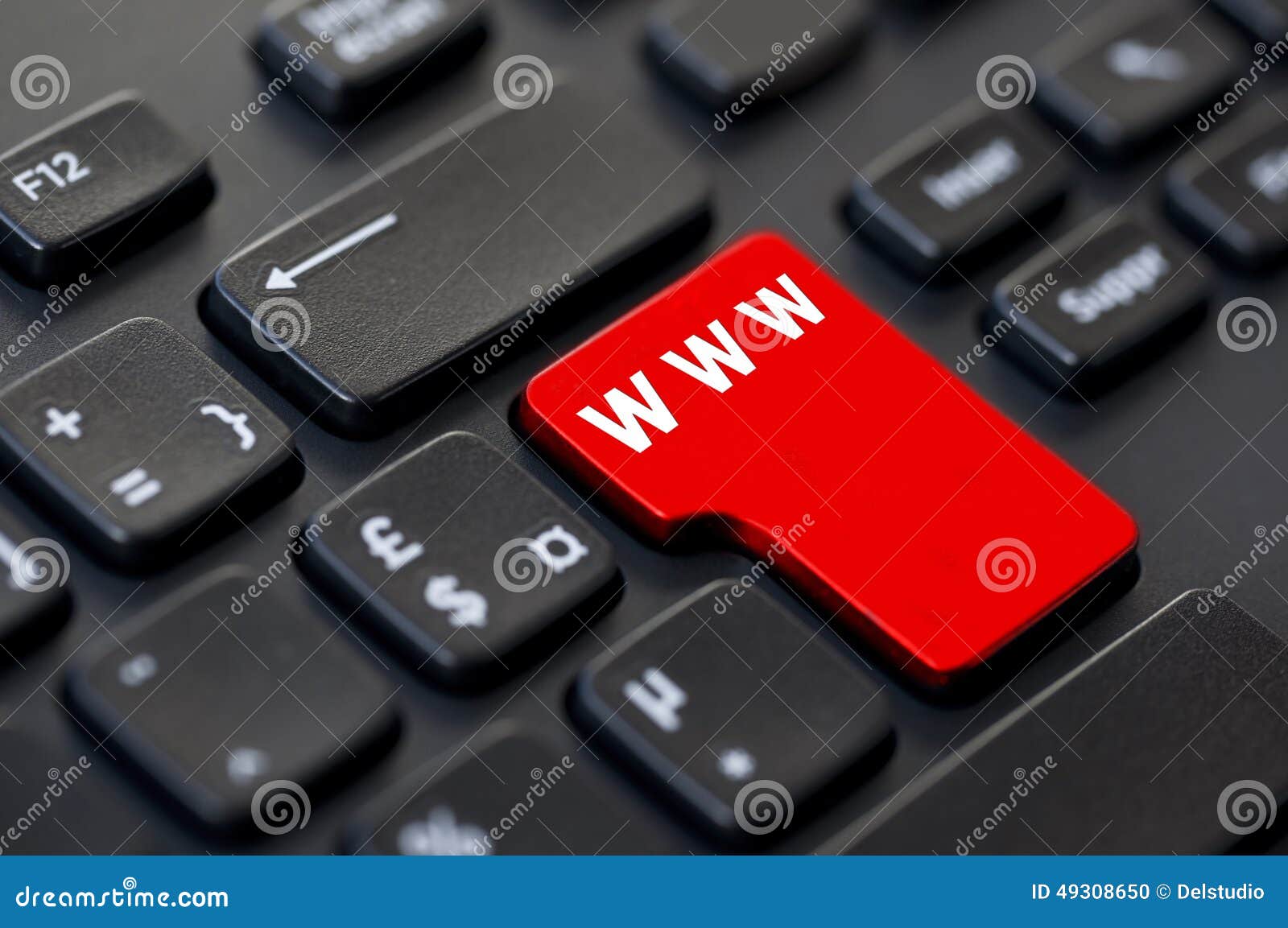 Computer key with text www stock photo. Image of wide - 49308650