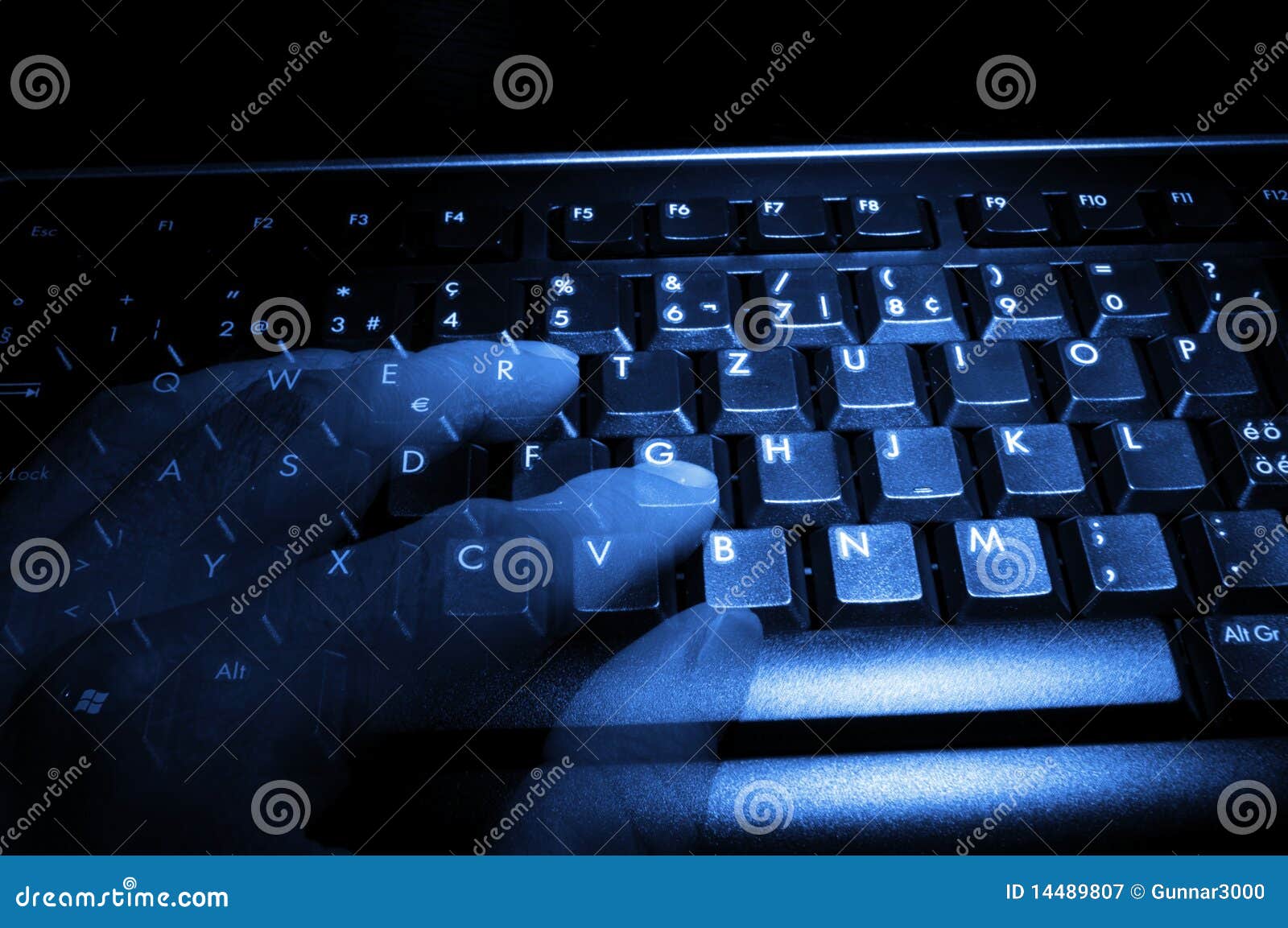 Computer keyboard stock image. Image of dark, typing - 14489807