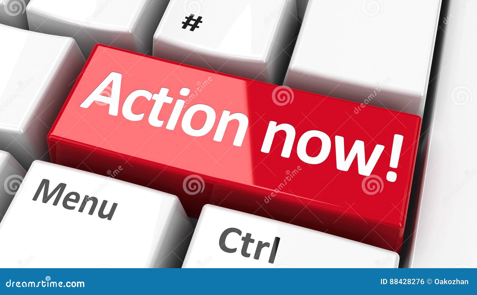 Computer Keyboard Action Now 2 Stock Illustration - Illustration of ...