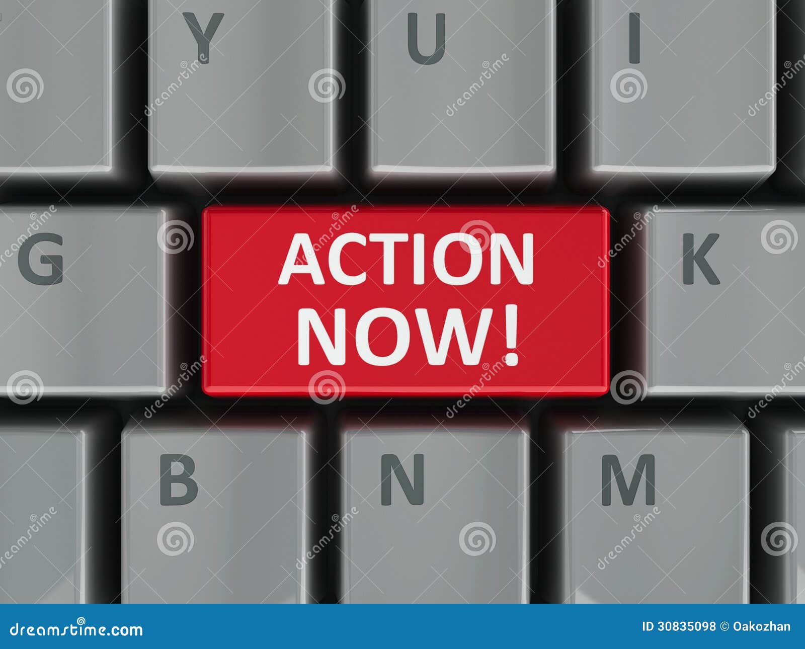 Computer Keyboard Action Now Stock Illustration - Illustration of ...