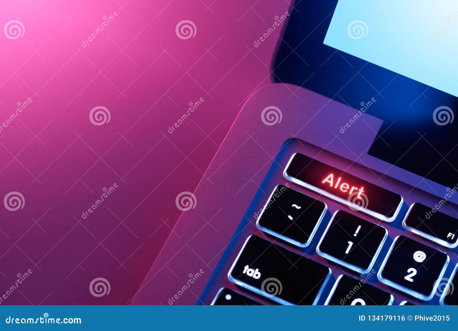Computer Keyboard with Alert Button Stock Photo - Image of cancel ...